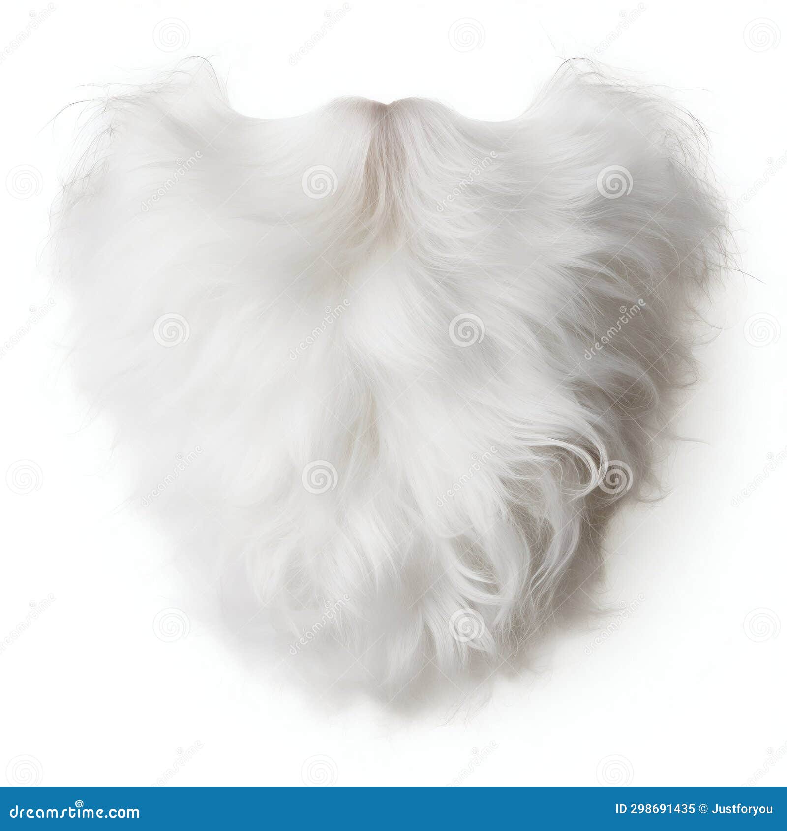 Fluffy White Curly Santa Beard. Generative Ai Stock Illustration ...