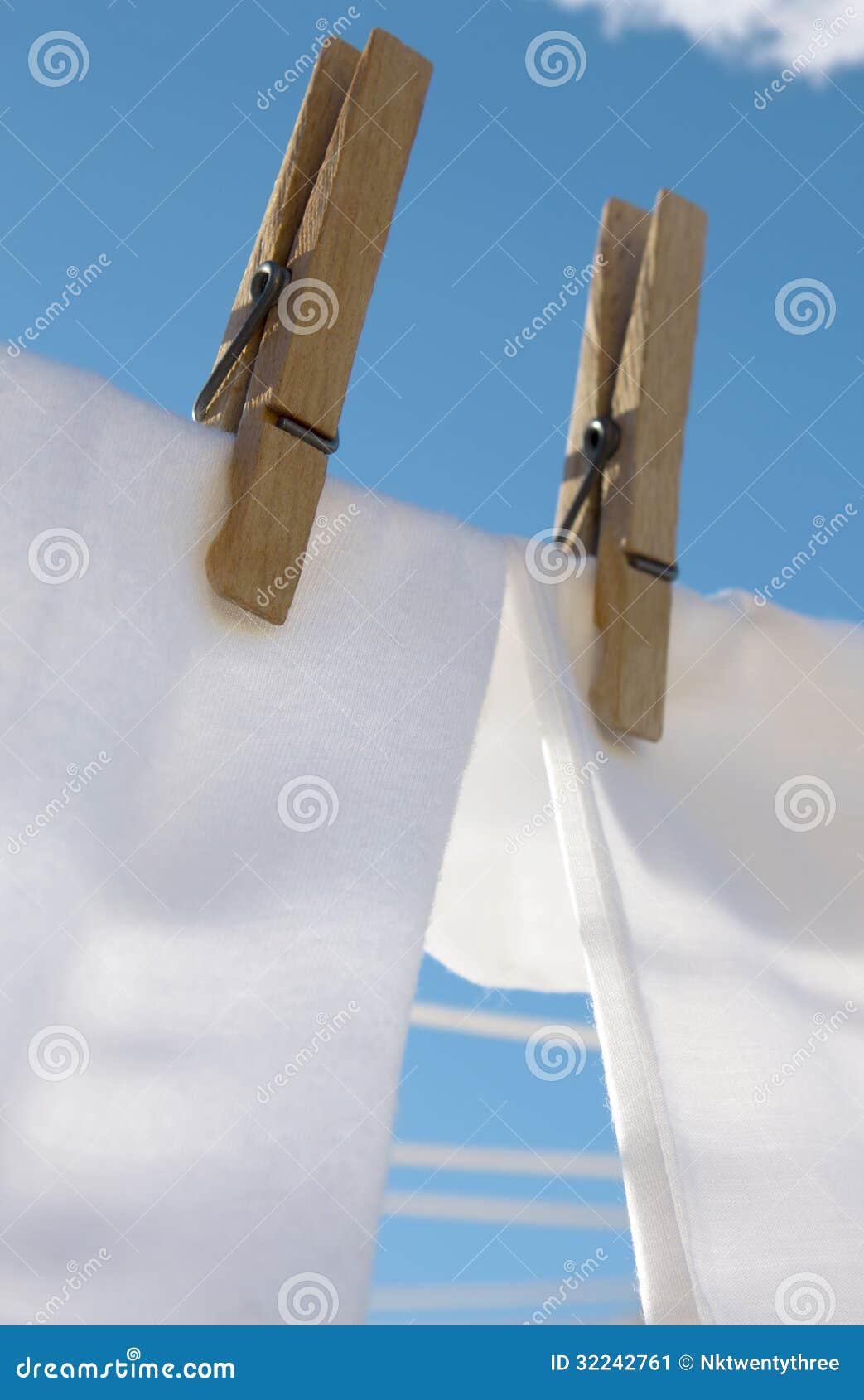 Fluffy White Laundry Outside Royalty-Free Stock Photo | CartoonDealer ...