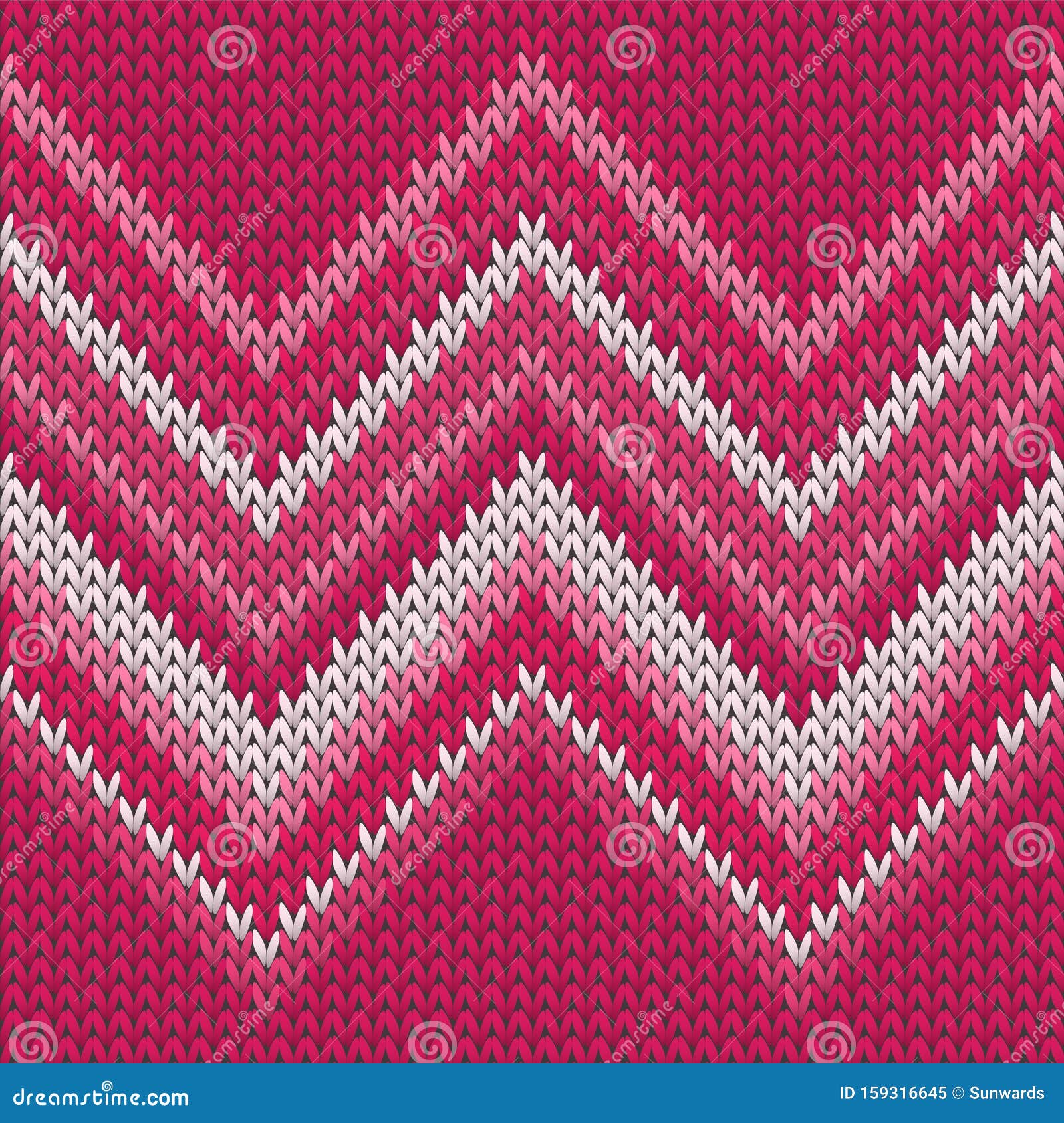 Fluffy Zig Zag Lines Knitted Texture Geometric Vector Seamless. Stock ...
