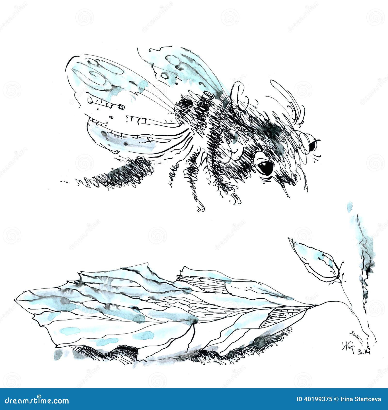 Fluga stock illustrationer. Illustration av penna, papper - 40199375