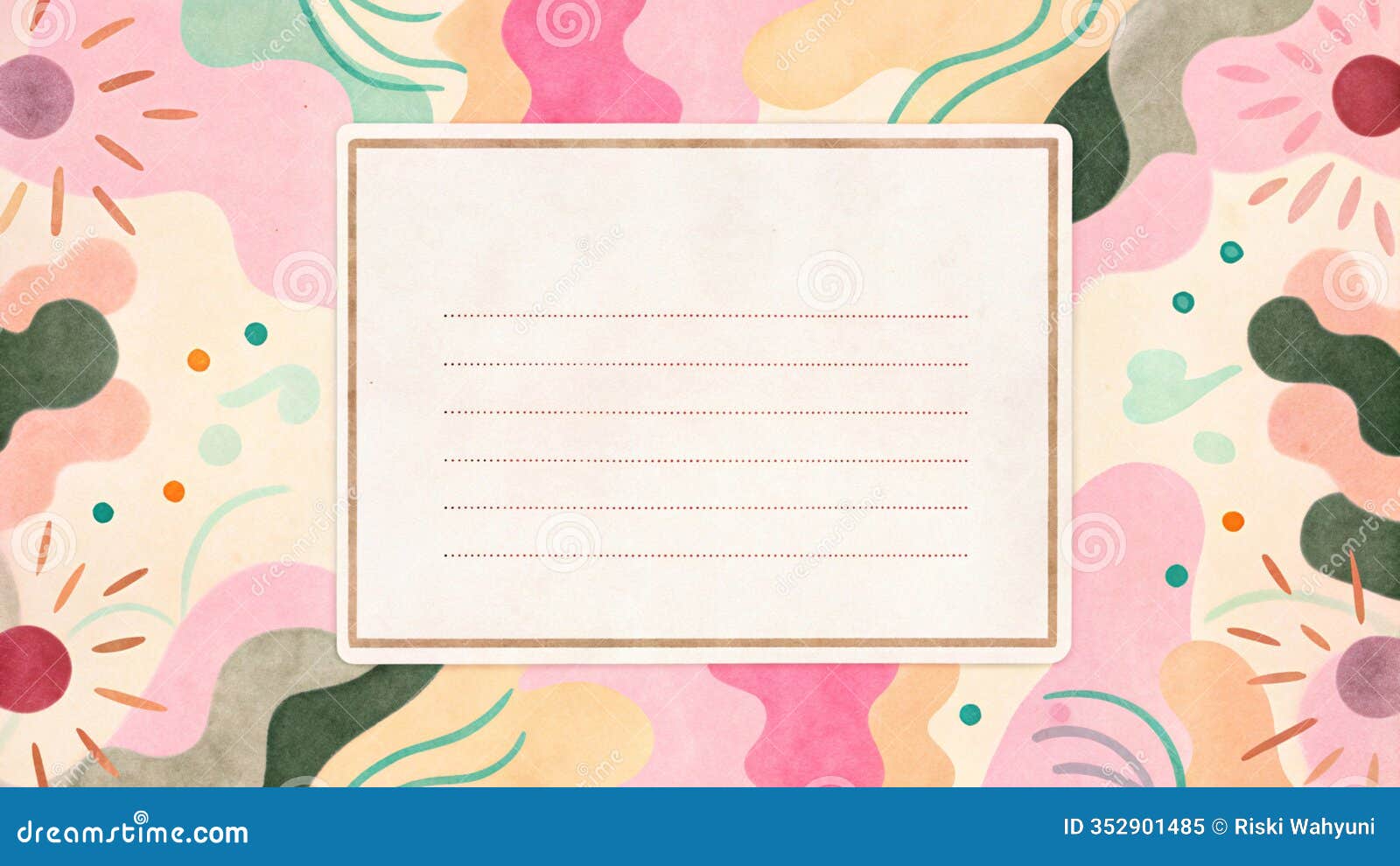 Fluid Abstract Border Design with Paper Texture and Blush Harmony ...