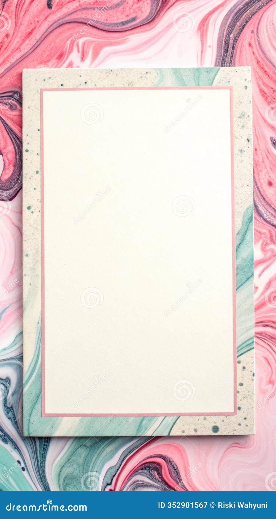 Fluid Abstract Border Design with Paper Texture and Blush Harmony ...