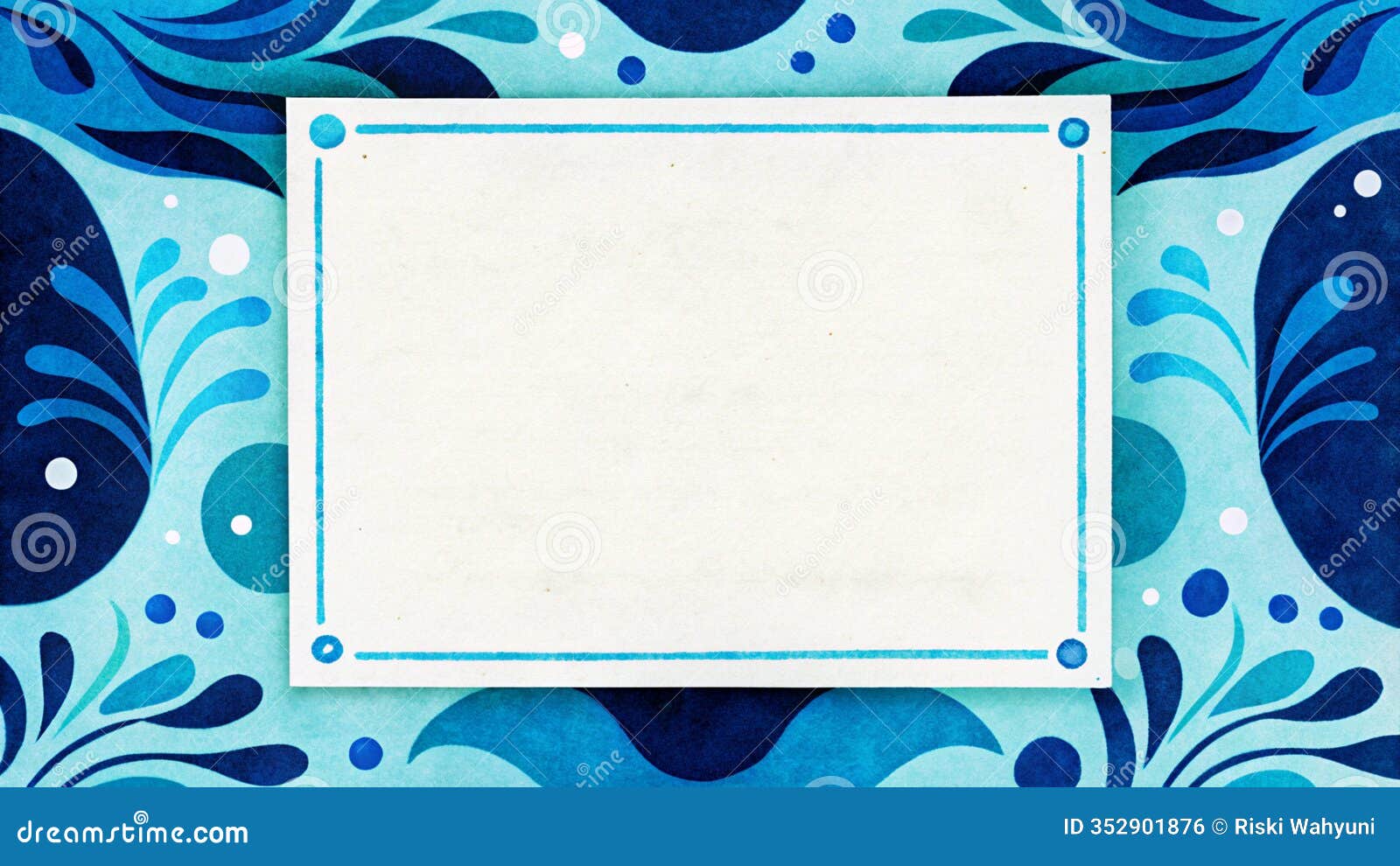 Fluid Abstract Border Design with Paper Texture and Deep Sea Gradient ...