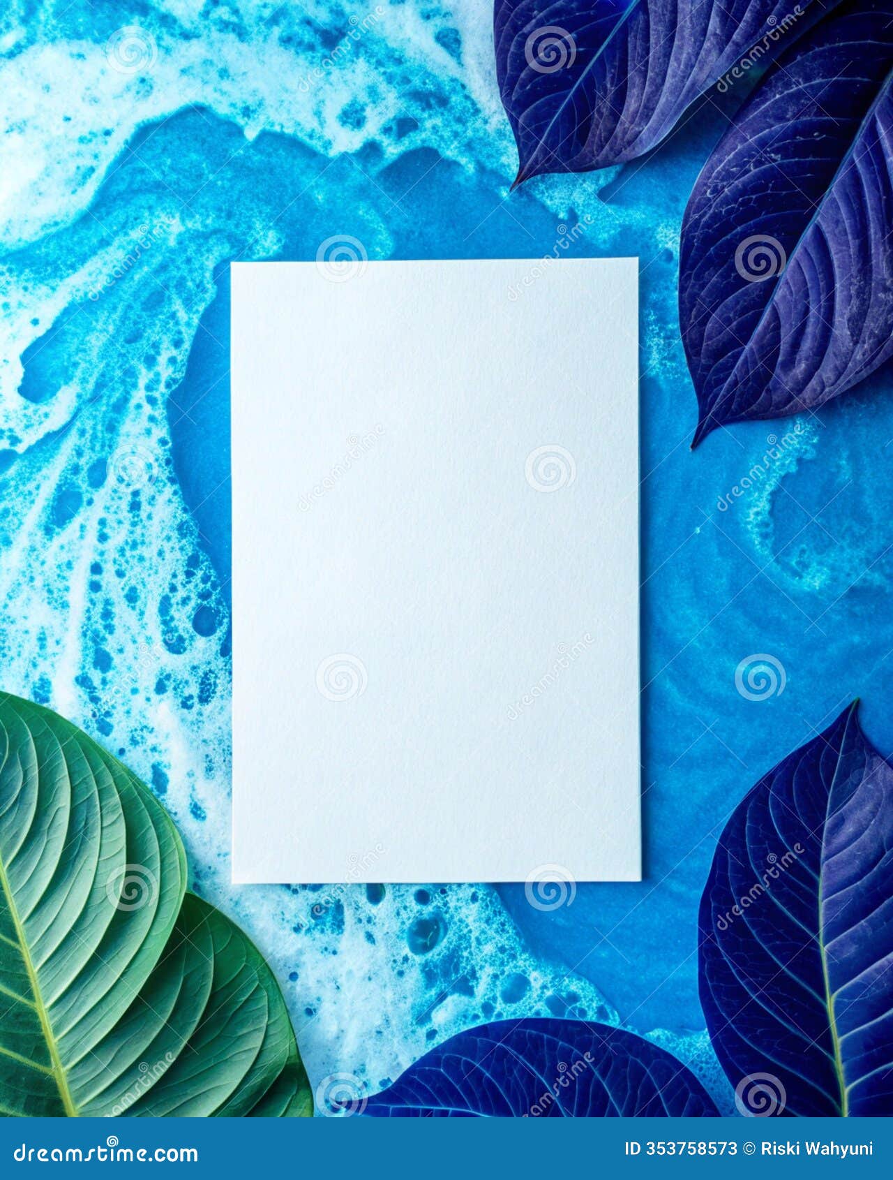 Fluid Abstract Border Design with Paper Texture and Deep Sea Gradient ...