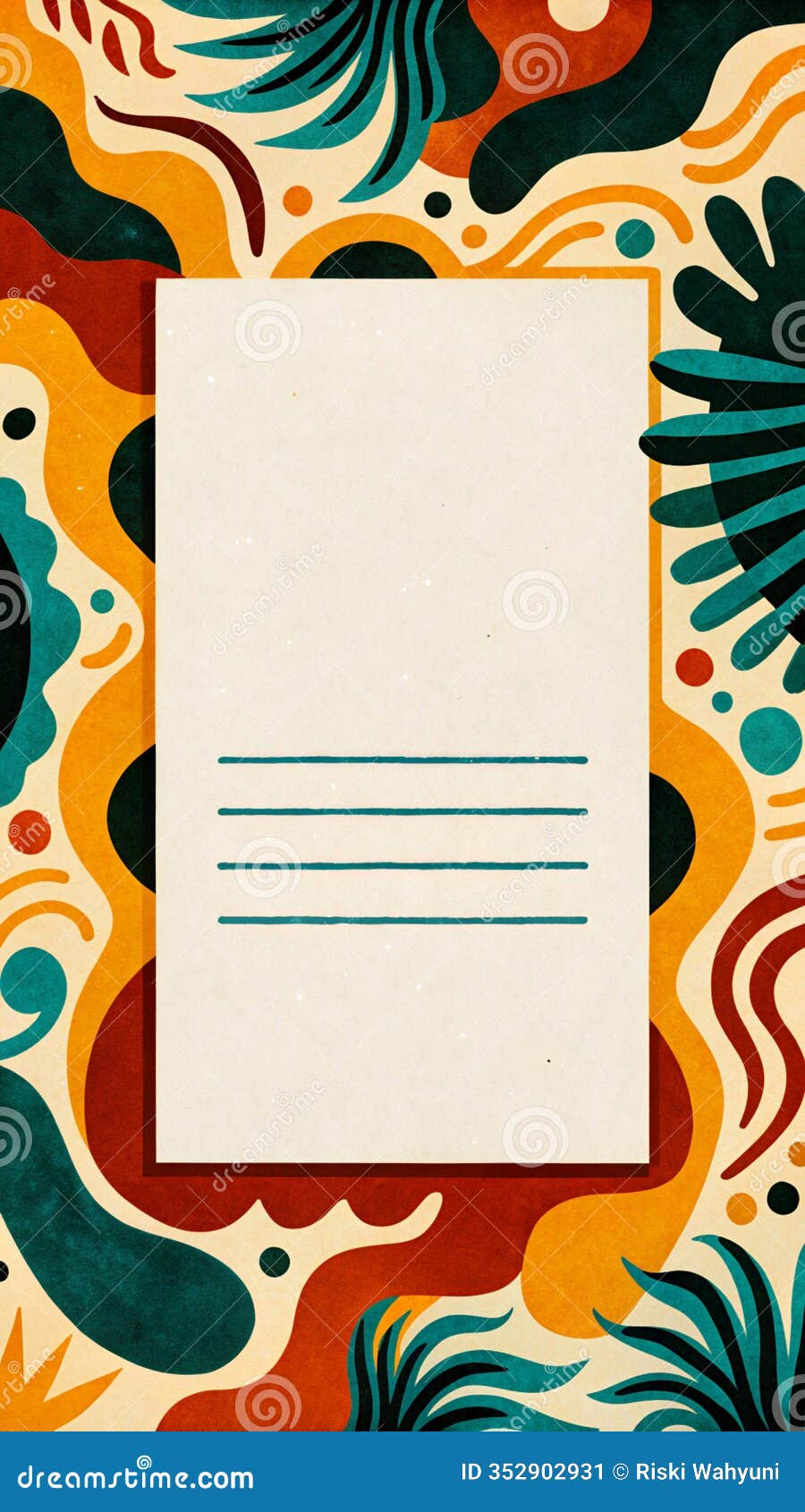 Fluid Abstract Border Design with Paper Texture and Earthy Vibrance ...