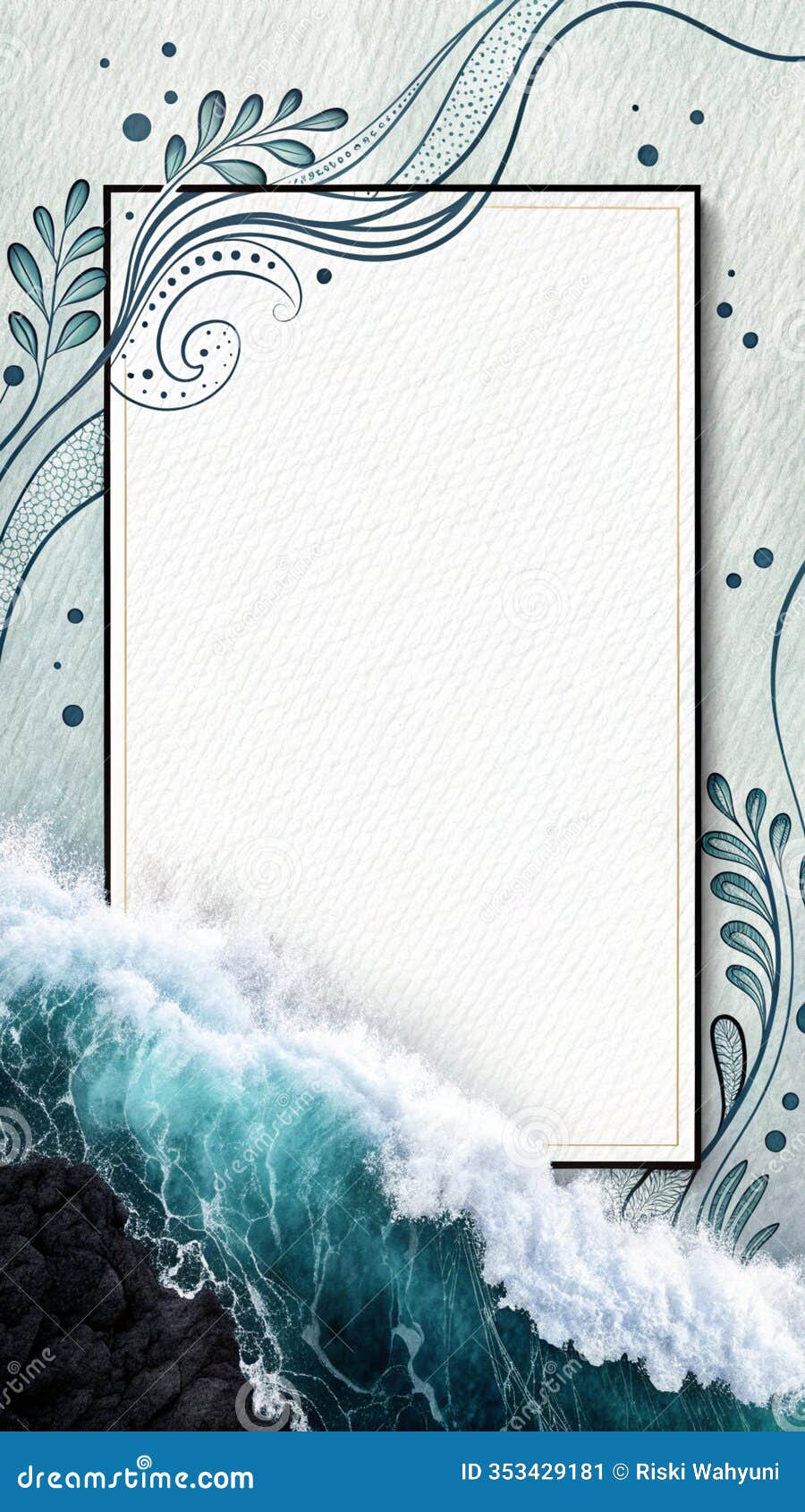 Fluid Abstract Border Design with Paper Texture and Industrial Calm ...