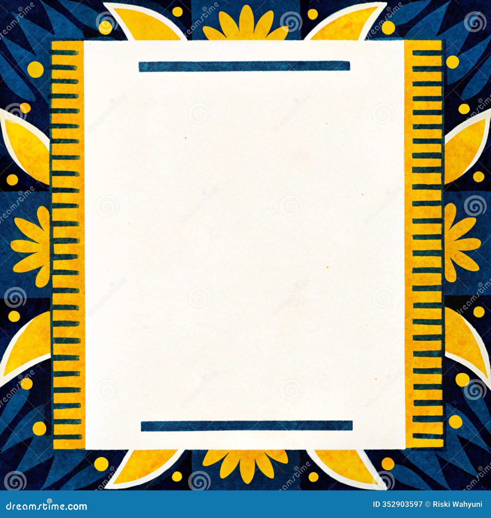 Fluid Abstract Border Design with Paper Texture and Midnight Gold ...