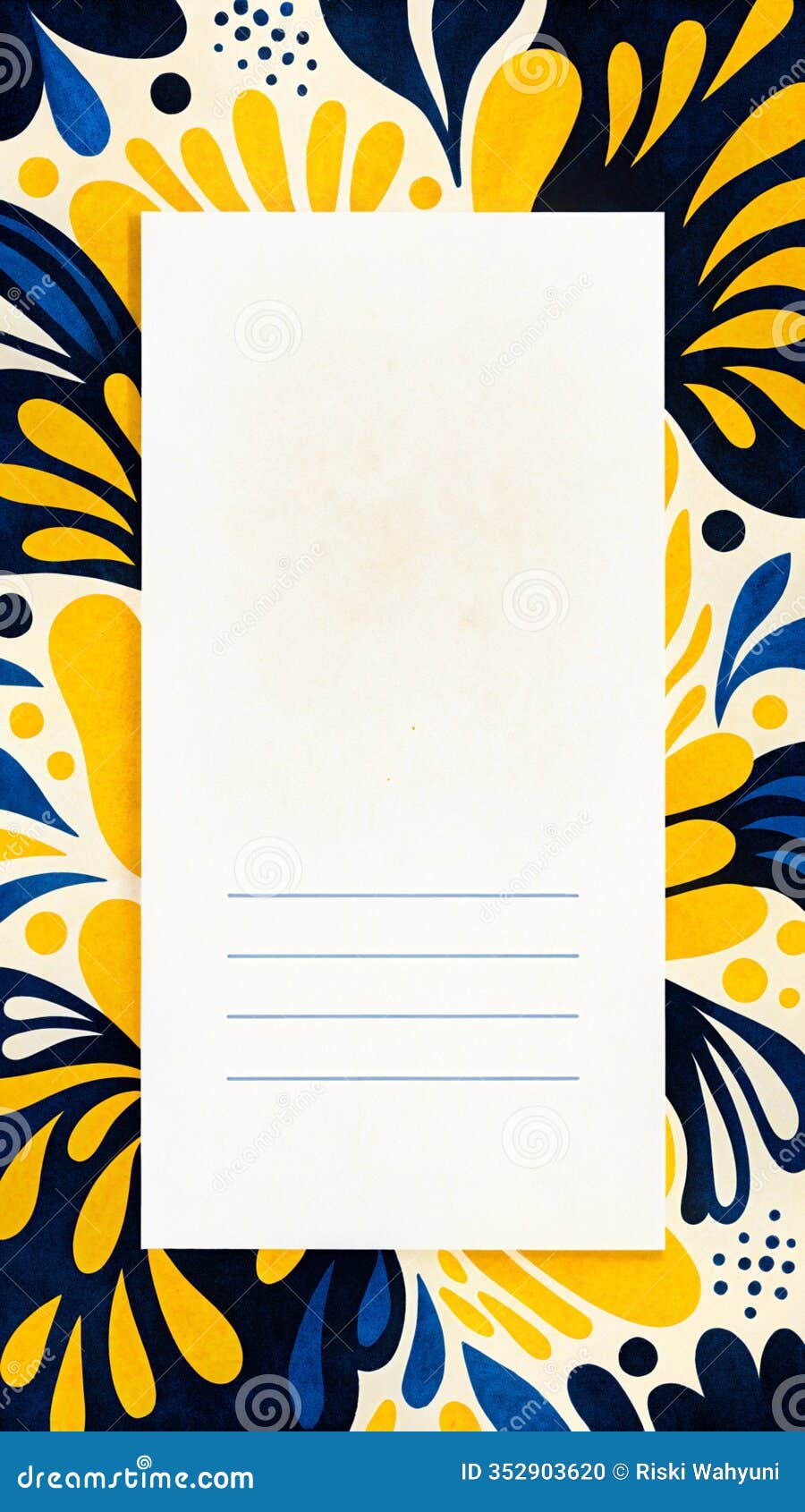 Fluid Abstract Border Design with Paper Texture and Midnight Gold ...