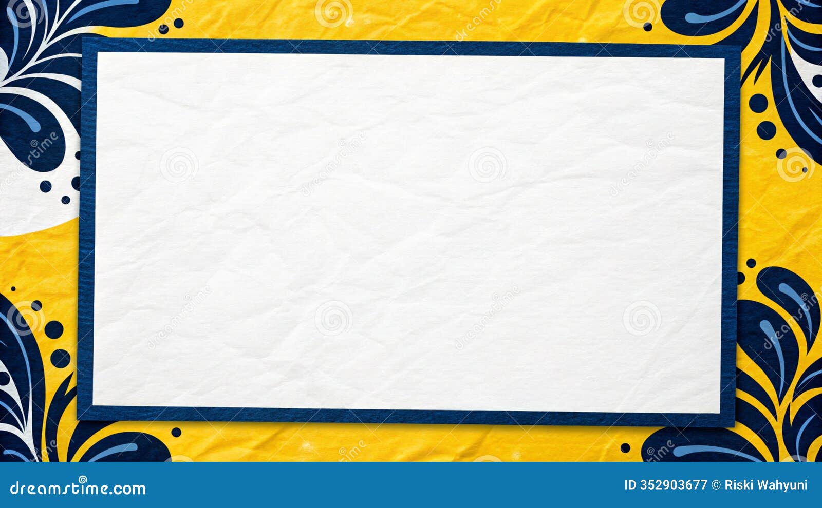 Fluid Abstract Border Design with Paper Texture and Midnight Gold ...