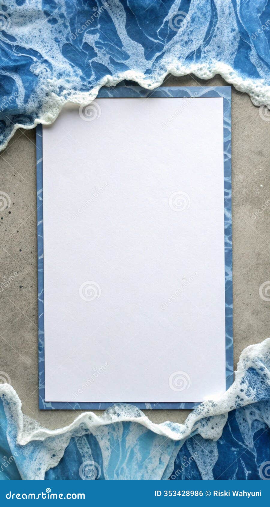 Fluid Abstract Border Design with Paper Texture and Misty Morning ...