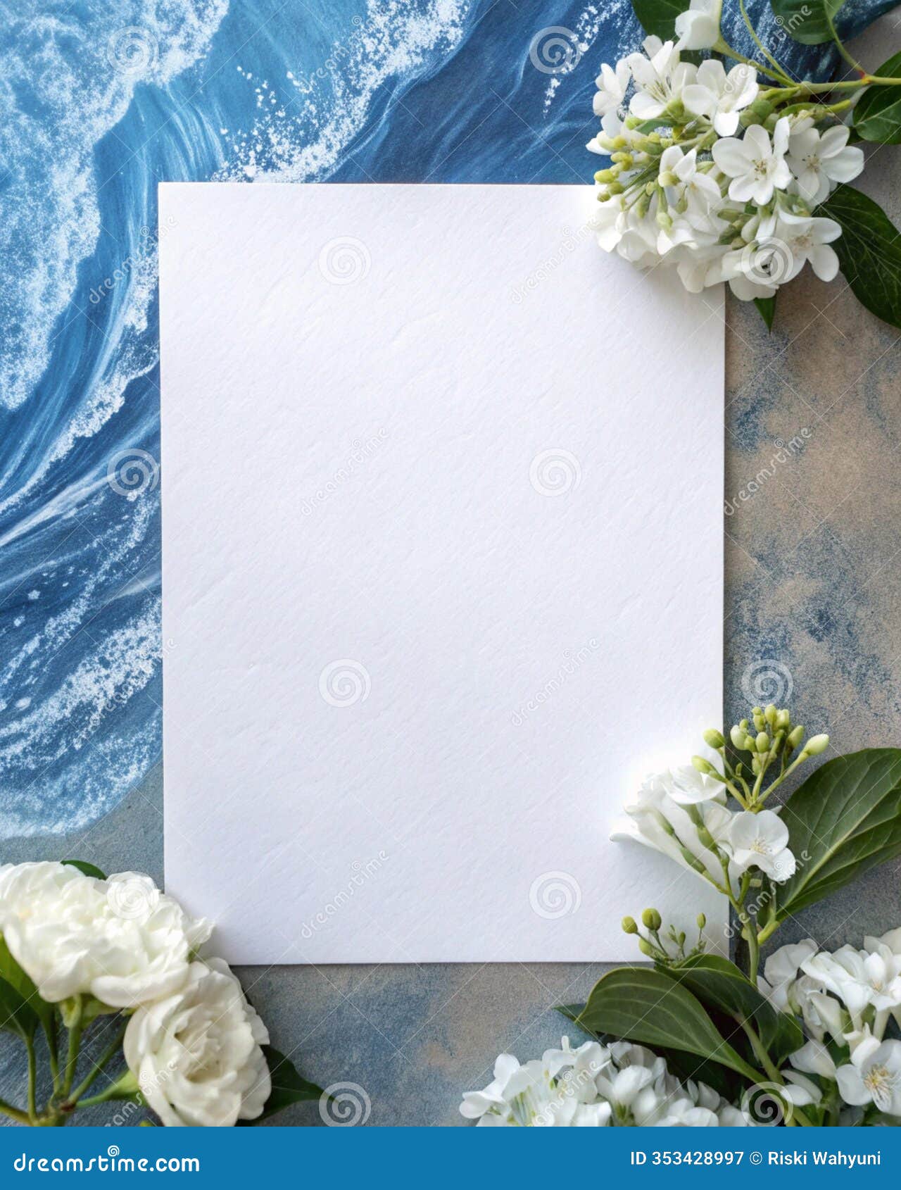 Fluid Abstract Border Design with Paper Texture and Misty Morning ...