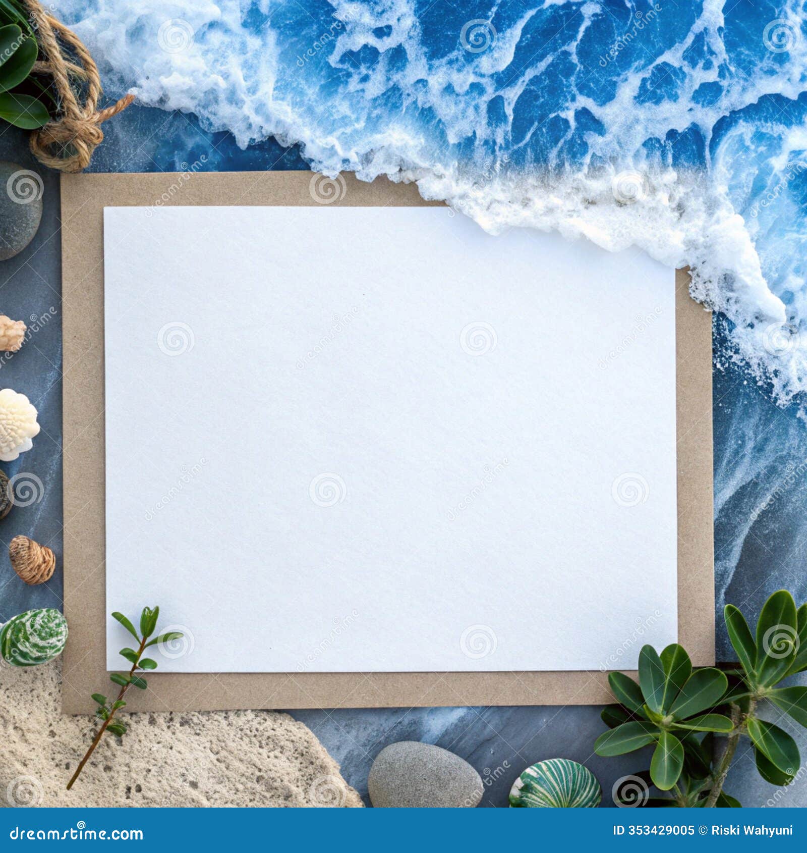 Fluid Abstract Border Design with Paper Texture and Misty Morning ...