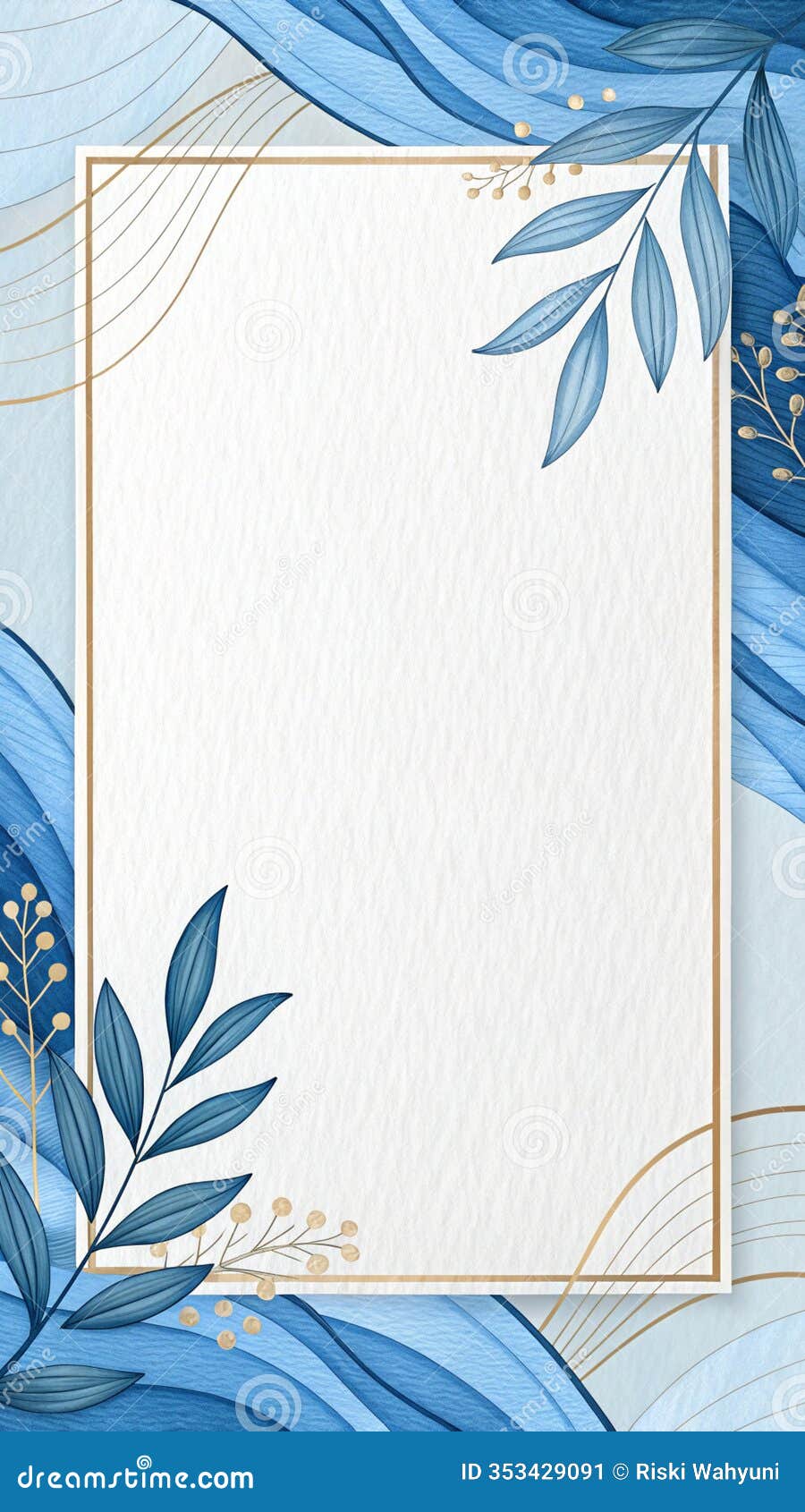 Fluid Abstract Border Design with Paper Texture and Misty Morning ...
