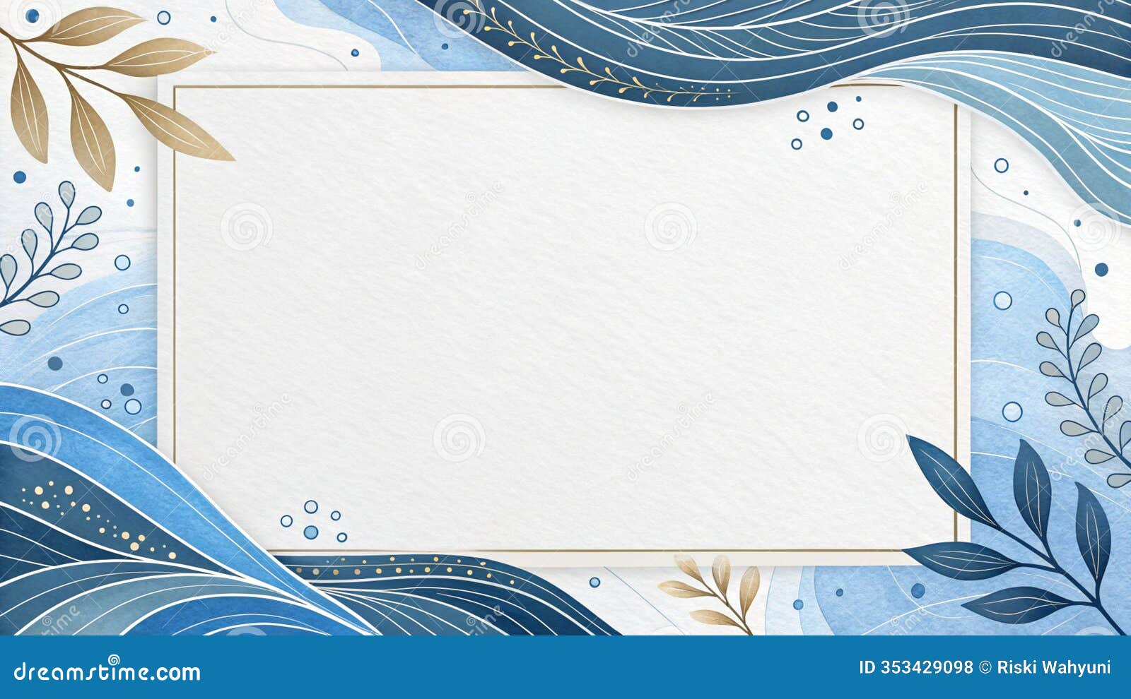 Fluid Abstract Border Design with Paper Texture and Misty Morning ...