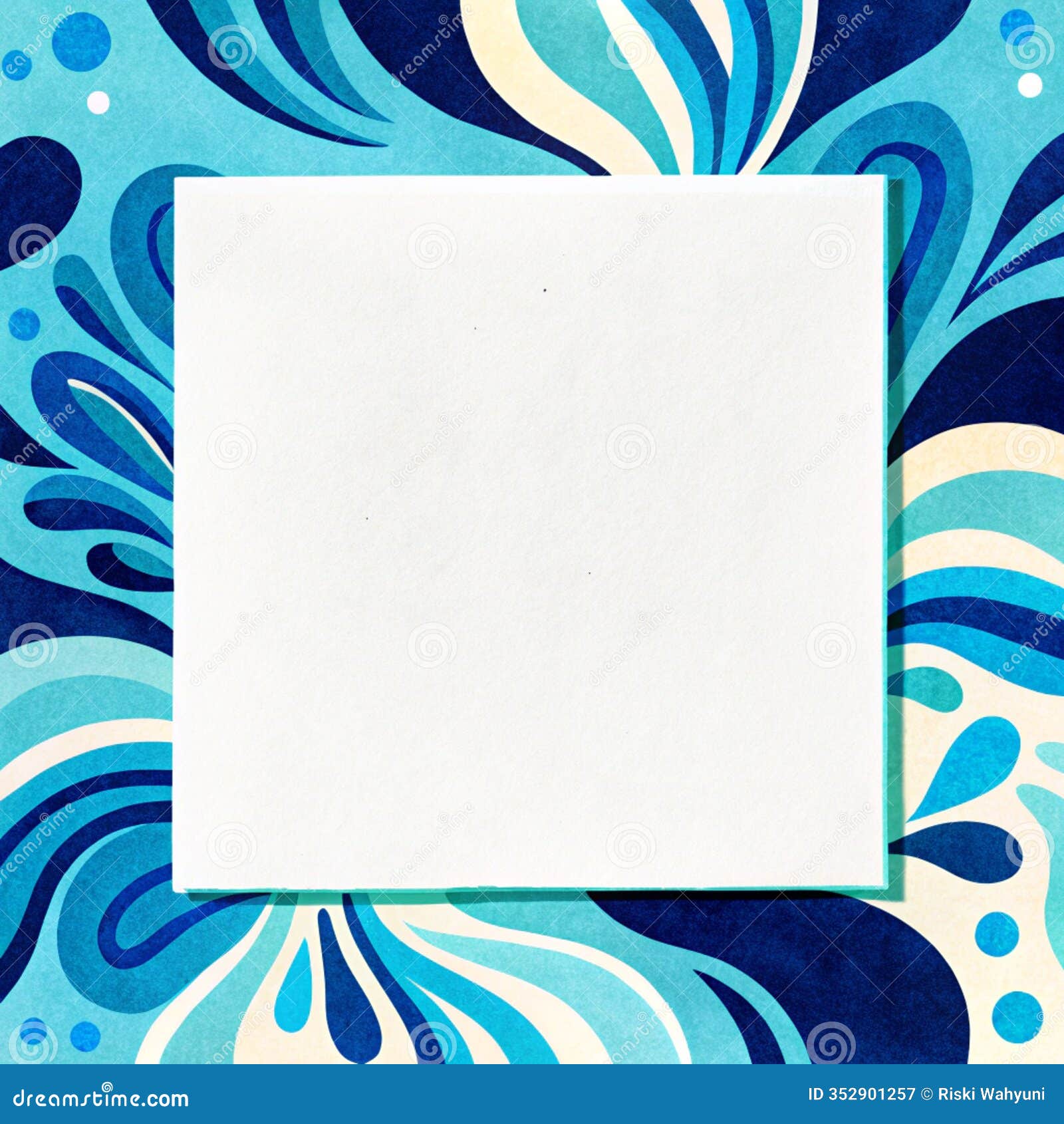 Fluid Abstract Border Design with Paper Texture and Ocean Breeze ...