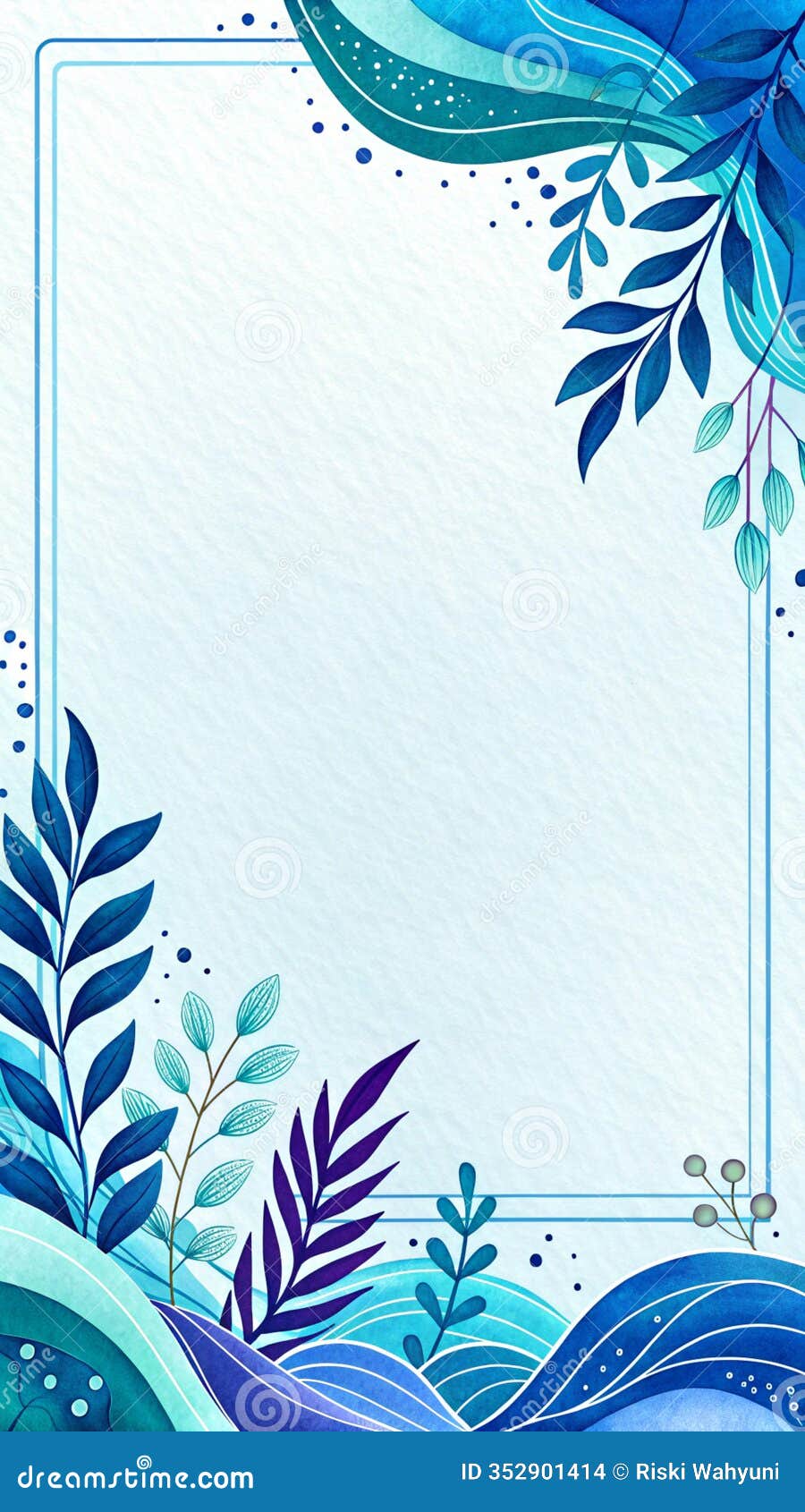 Fluid Abstract Border Design with Paper Texture and Ocean Breeze ...
