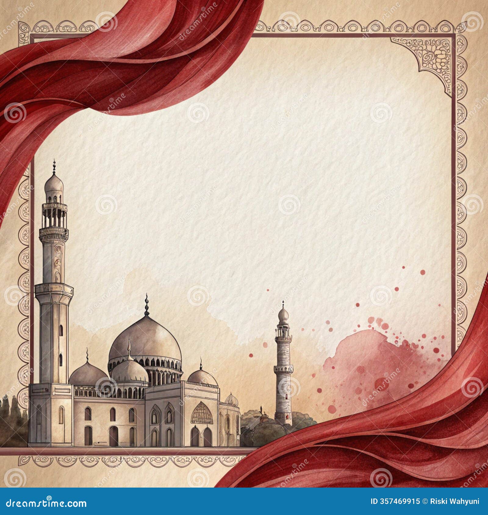 Fluid Abstract Border Design with Paper Texture and Warm Earth Tones ...