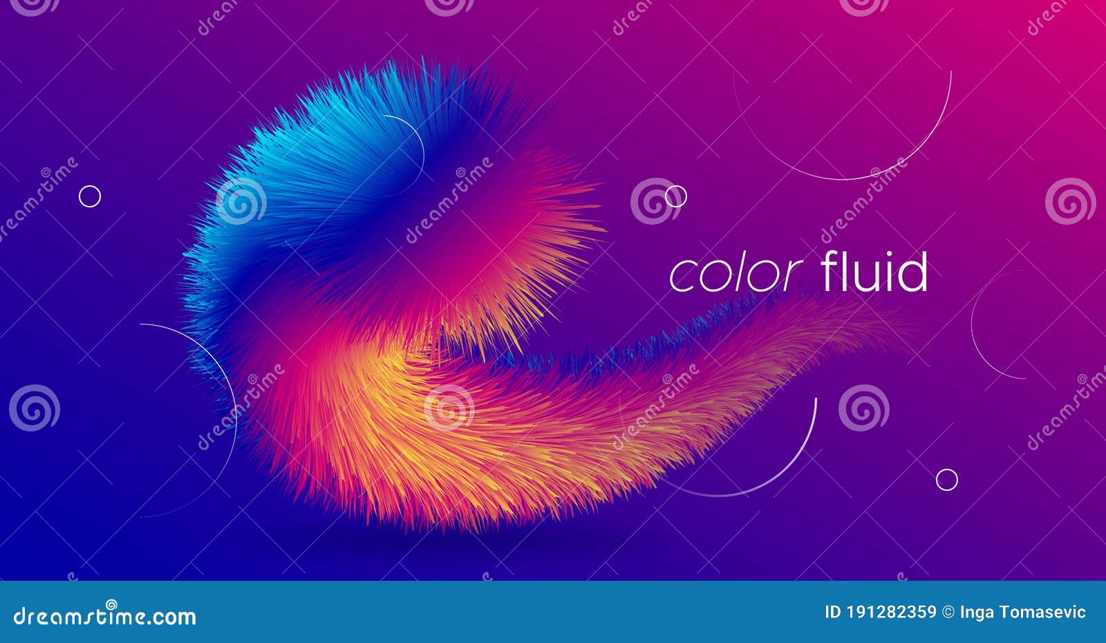 Fluid Abstract. 3d Dynamic Template Stock Vector - Illustration of ...