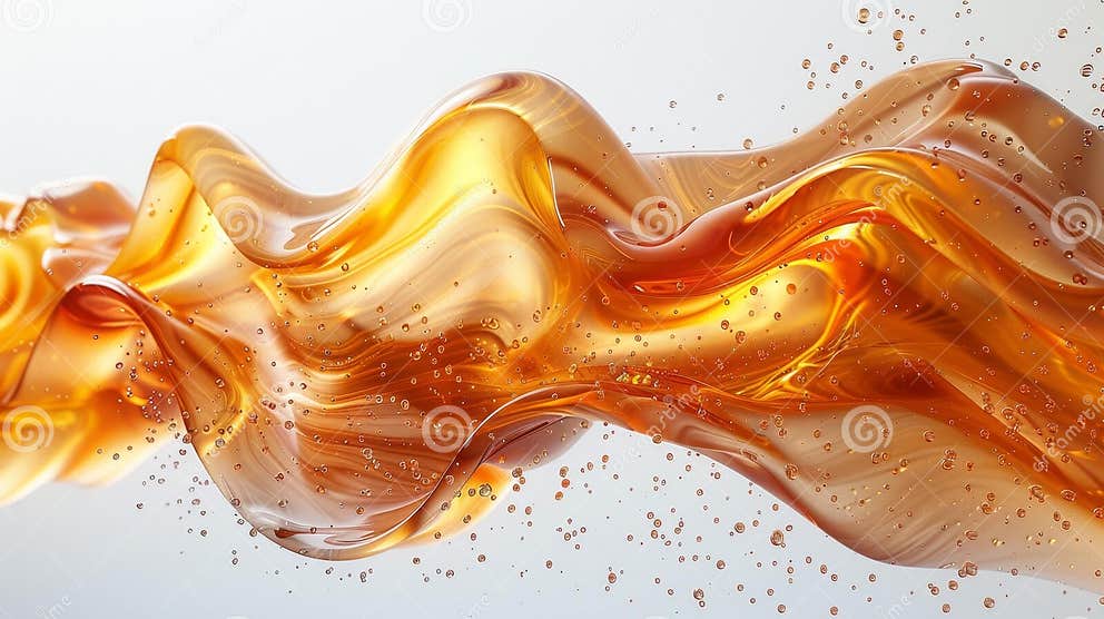 Fluid Amber Wave - Generative Ai Stock Illustration - Illustration of ...
