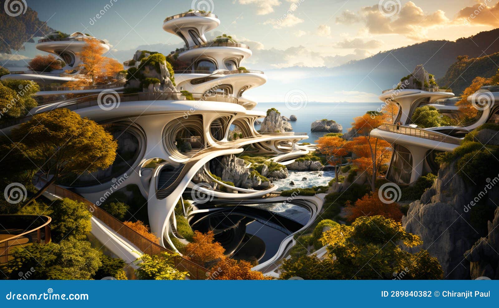 A Fluid Architectural Project Inspired Like Waves in Nature Stock Photo ...