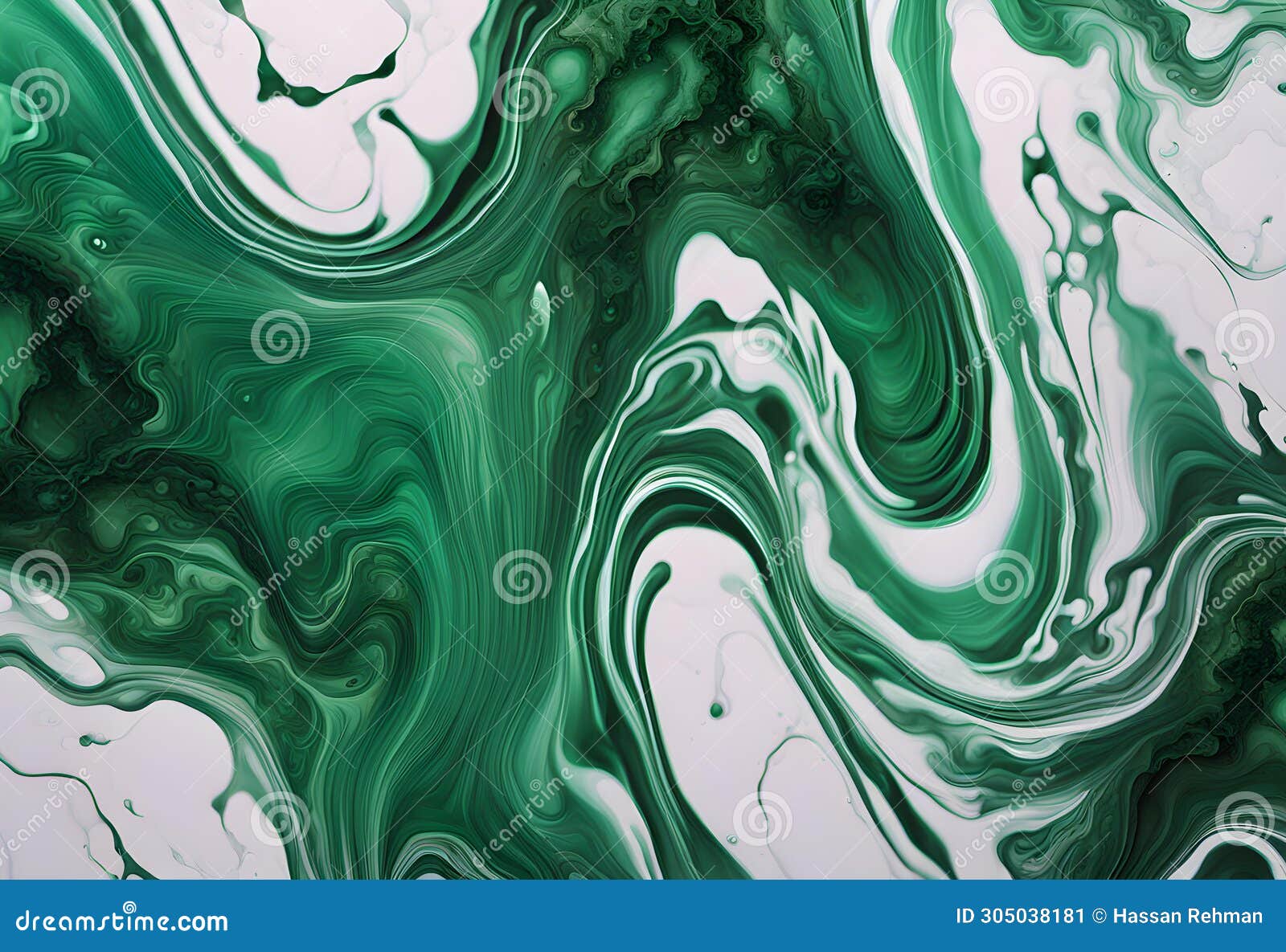 Fluid Art. Liquid Emerald Green Abstract Drips and Wave Stock ...