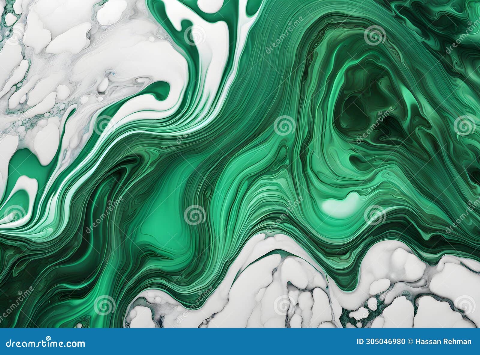 Fluid Art. Liquid Emerald Green Abstract Drips and Wave Stock ...