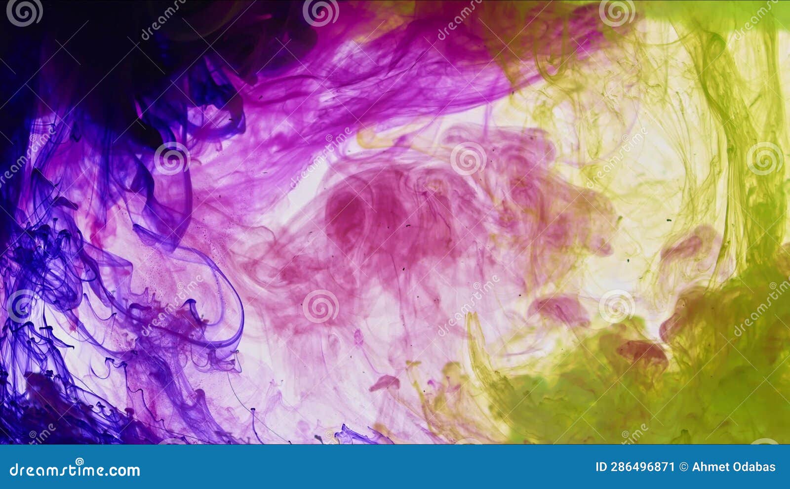 Abstract Powerful Vivid Color Ink Drops Spreading in Water Texture ...