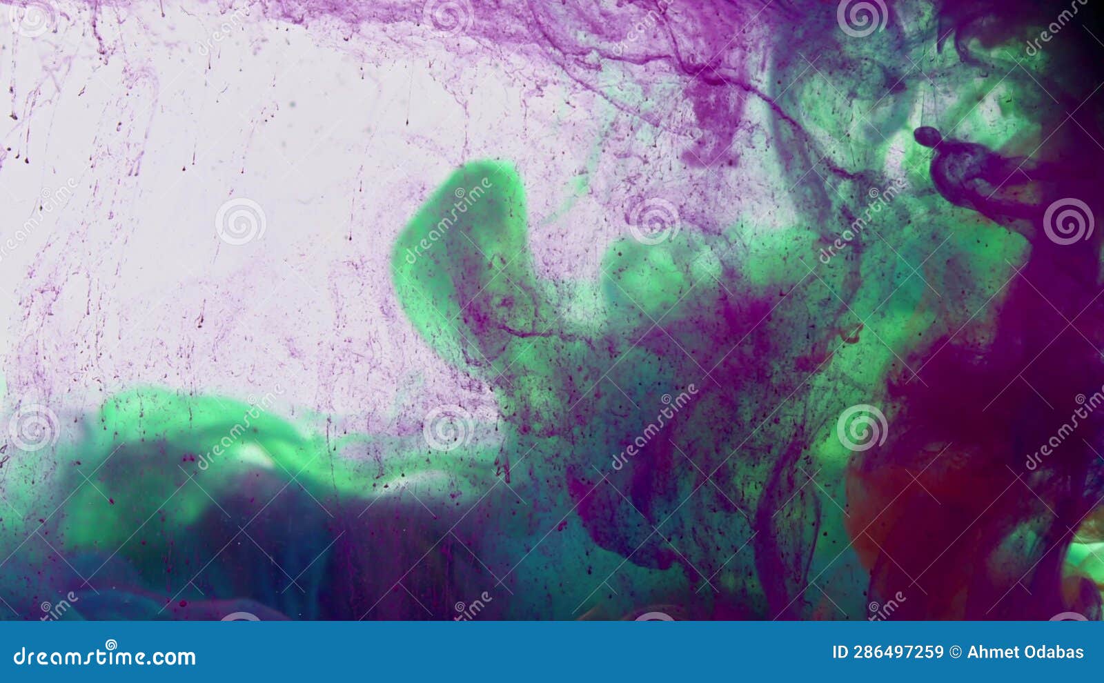 Abstract Powerful Vivid Color Ink Drops Spreading in Water Texture ...