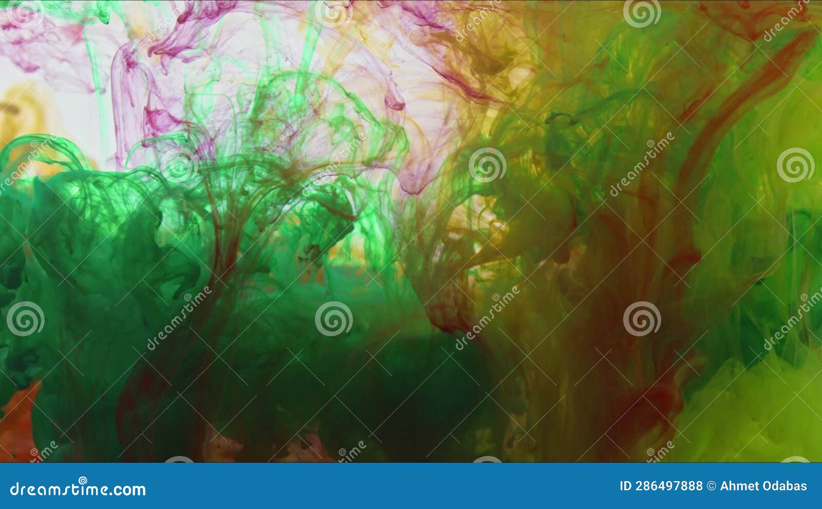 Abstract Powerful Vivid Color Ink Drops Spreading in Water Texture ...