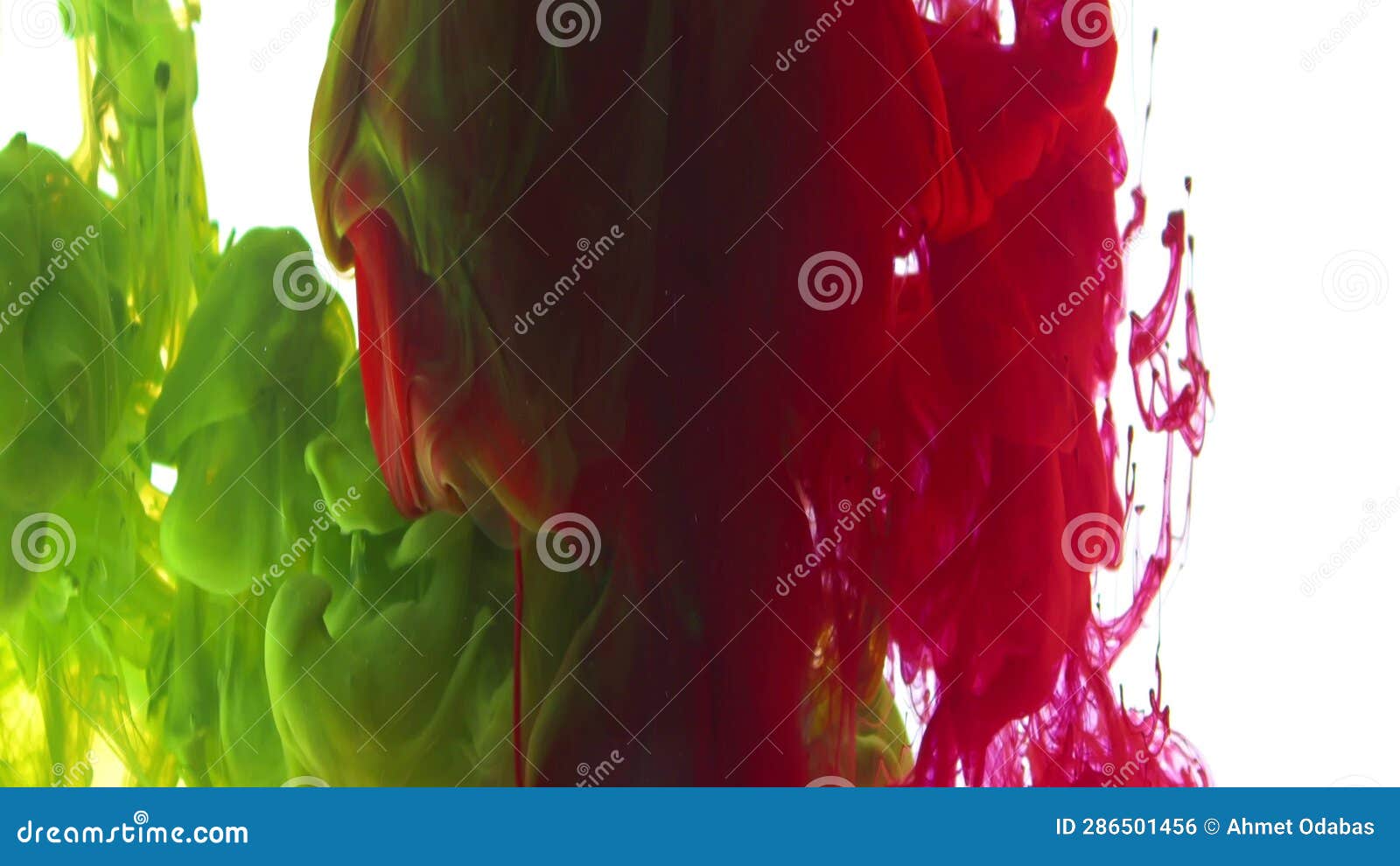 Abstract Powerful Vivid Color Ink Drops Spreading in Water Texture ...