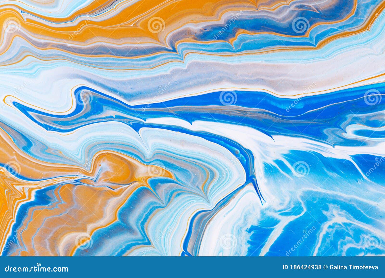 Fluid Art Texture. Abstract Backdrop with Swirling Paint Effect. Liquid ...