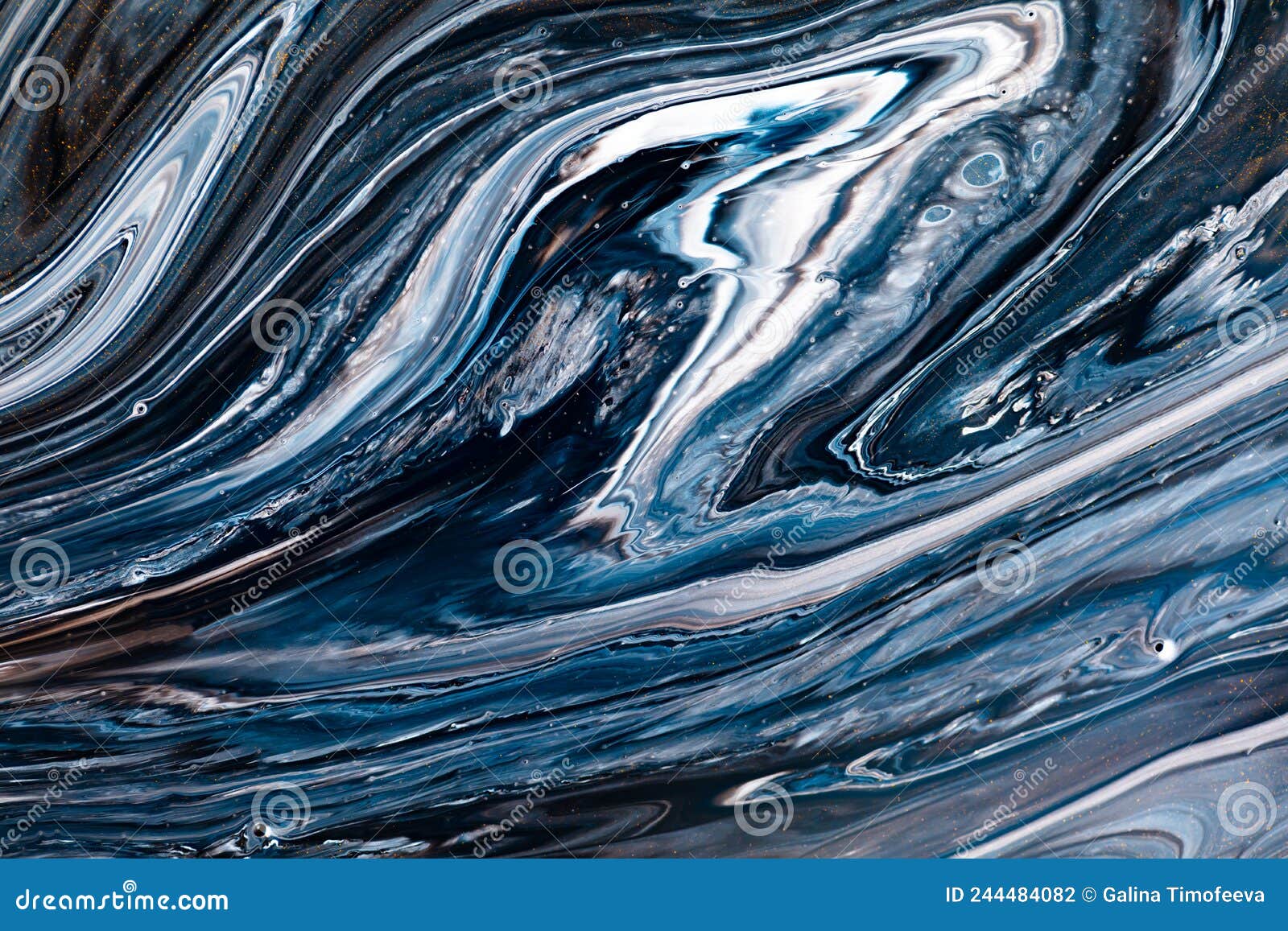 Fluid Art Texture. Abstract Backdrop with Swirling Paint Effect. Liquid ...