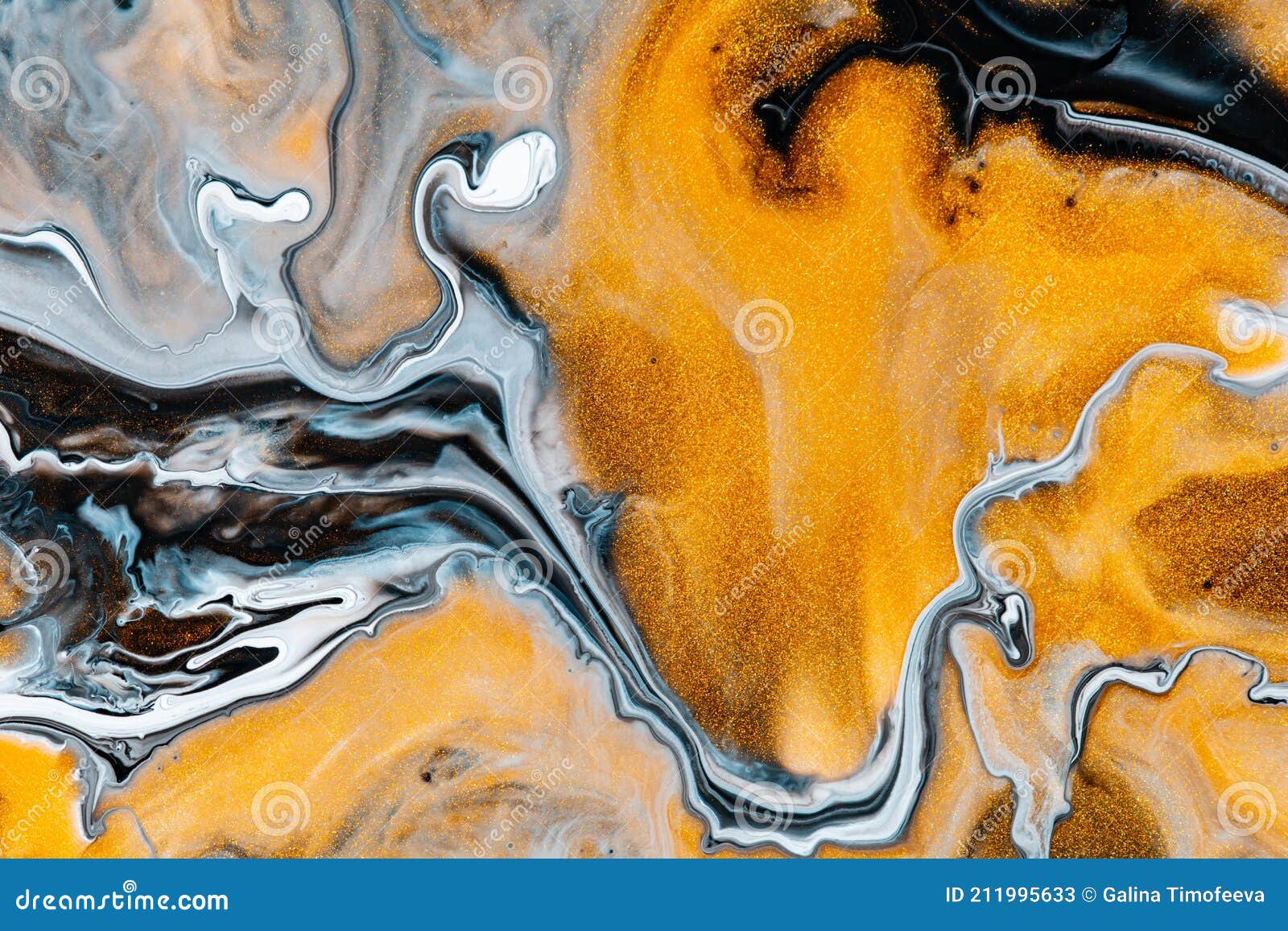 Fluid Art Texture. Abstract Background with Iridescent Paint Effect ...