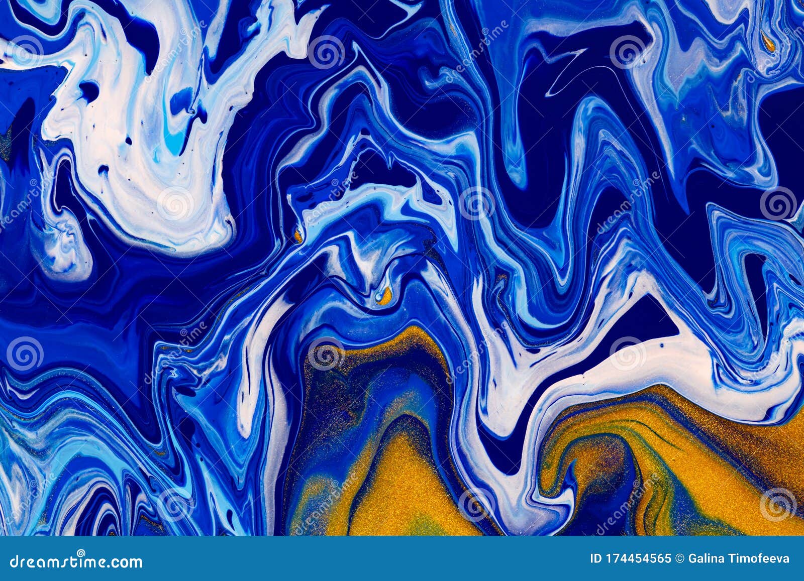 Fluid Art Texture. Abstract Background with Iridescent Paint Effect ...