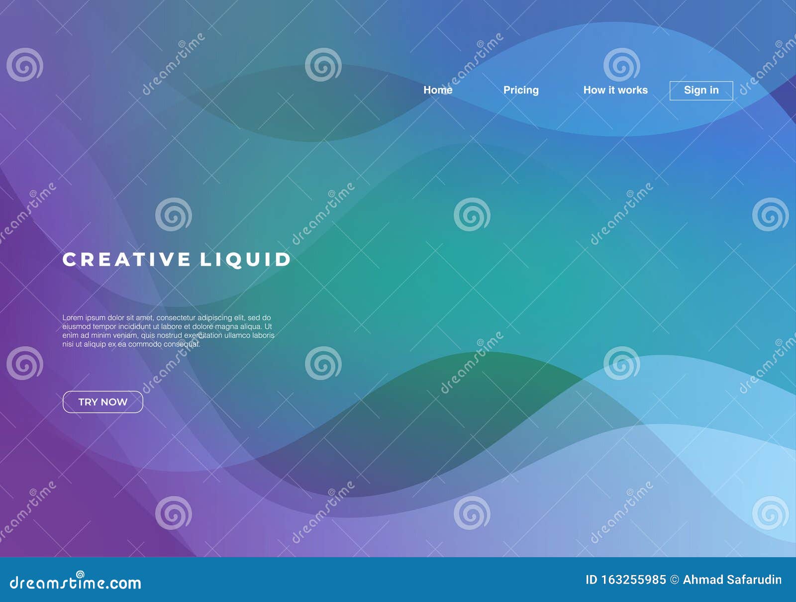 Fluid Background with Abstract Waves and Gradient Colors for Landing ...