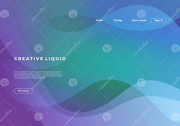 Fluid Background with Abstract Waves and Gradient Colors for Landing ...