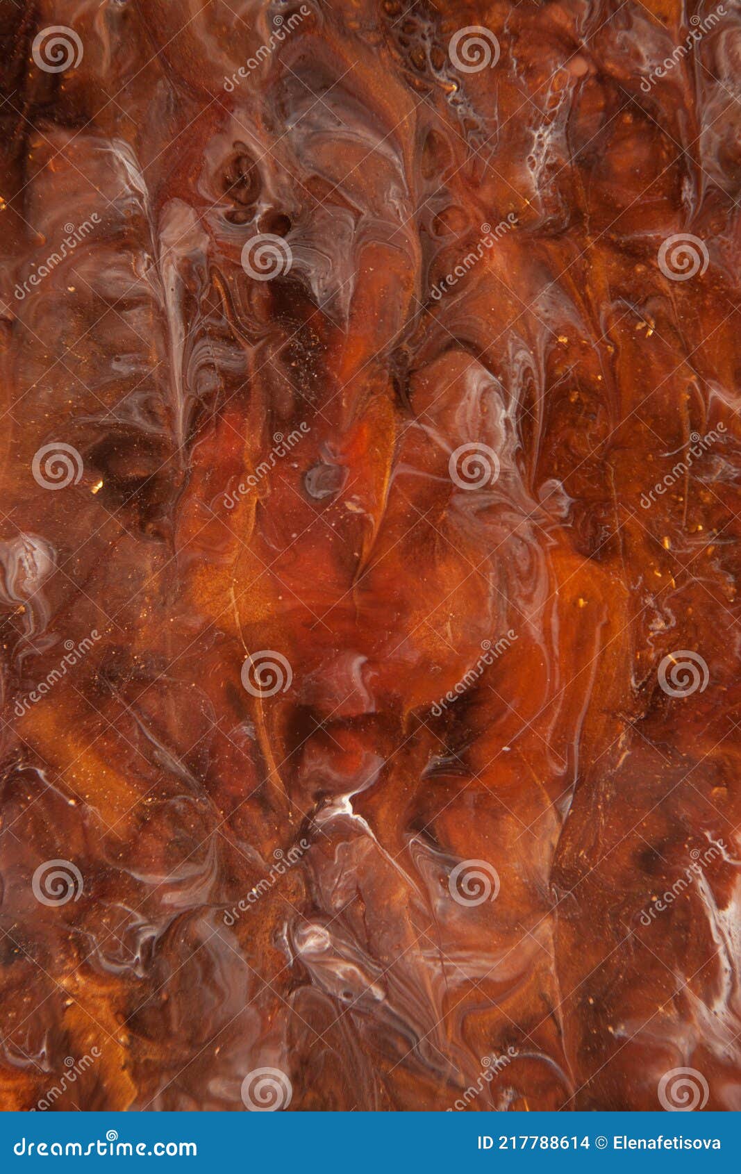 Fluid Brown Art Texture. Background with Abstract Swirling Paint Effect ...