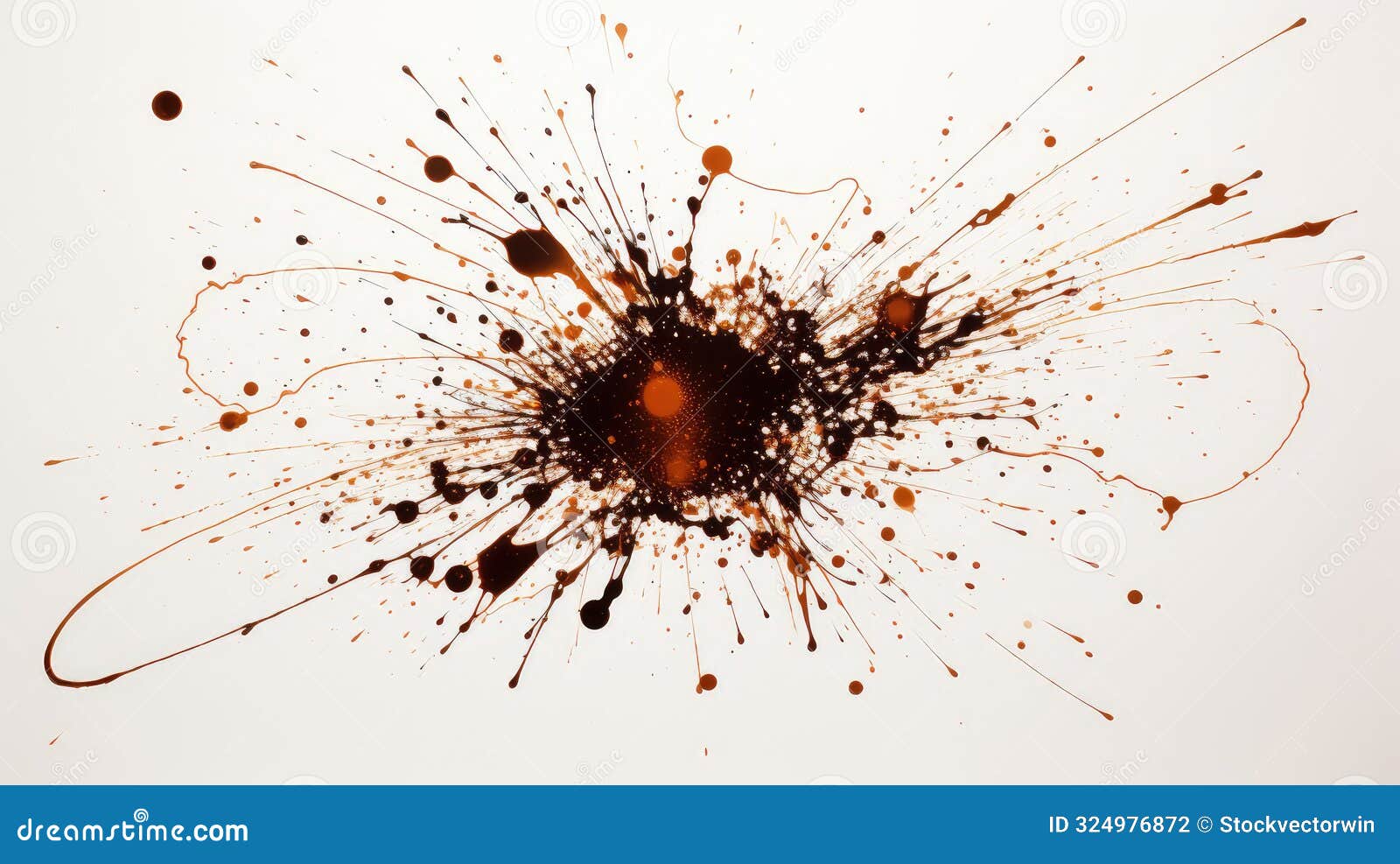 Fluid brown splatter stock illustration. Illustration of drip - 324976872
