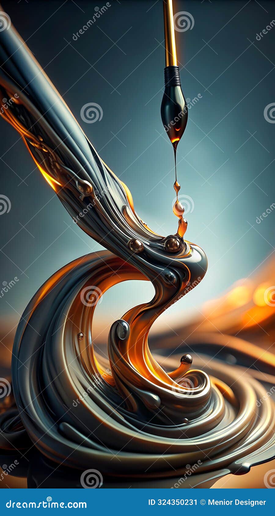 Fluid Brush and Ink in Traditional Calligraphy Stock Image - Image of ...