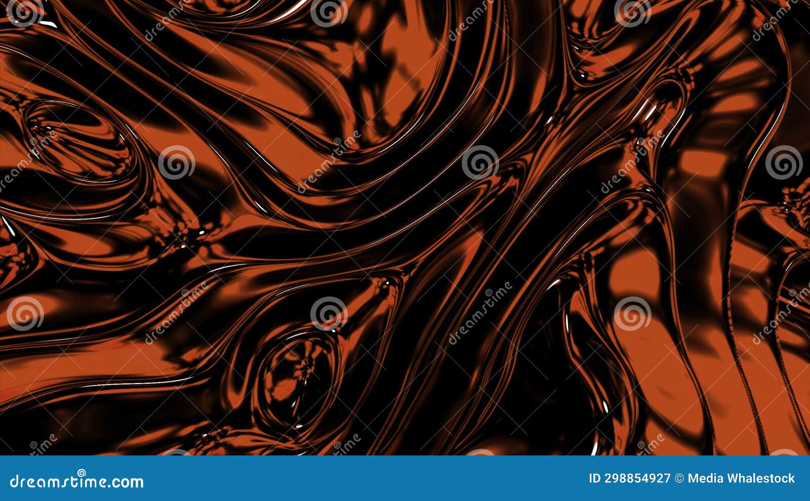 Fluid Changing Shapes, Metallic Texture. Design. Oll Like Substance ...