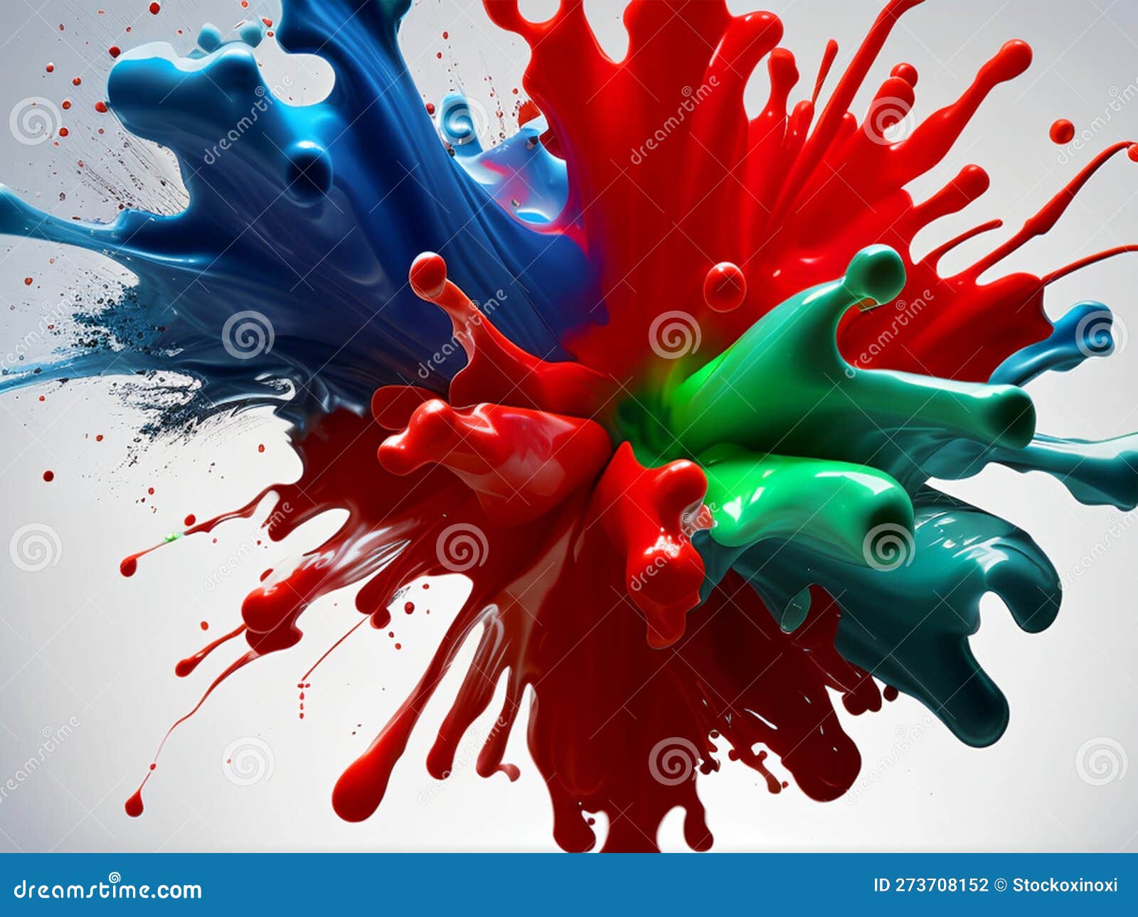 Fluid Color Splash Red Green Blue Cyan Stock Illustration ...