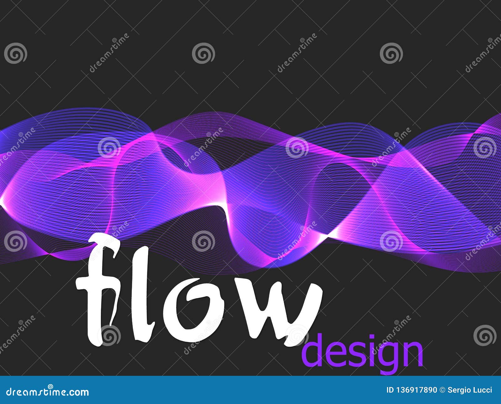 Fluid Colorful Texture on Dark Background. Flow Shapes Design. Liquid ...