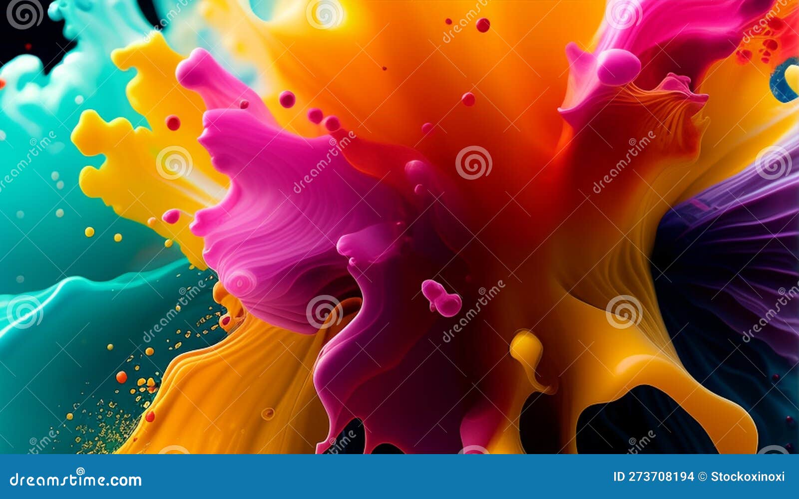 Fluid Colors Splash Closeup Paint Explosion Wallpaper Stock ...