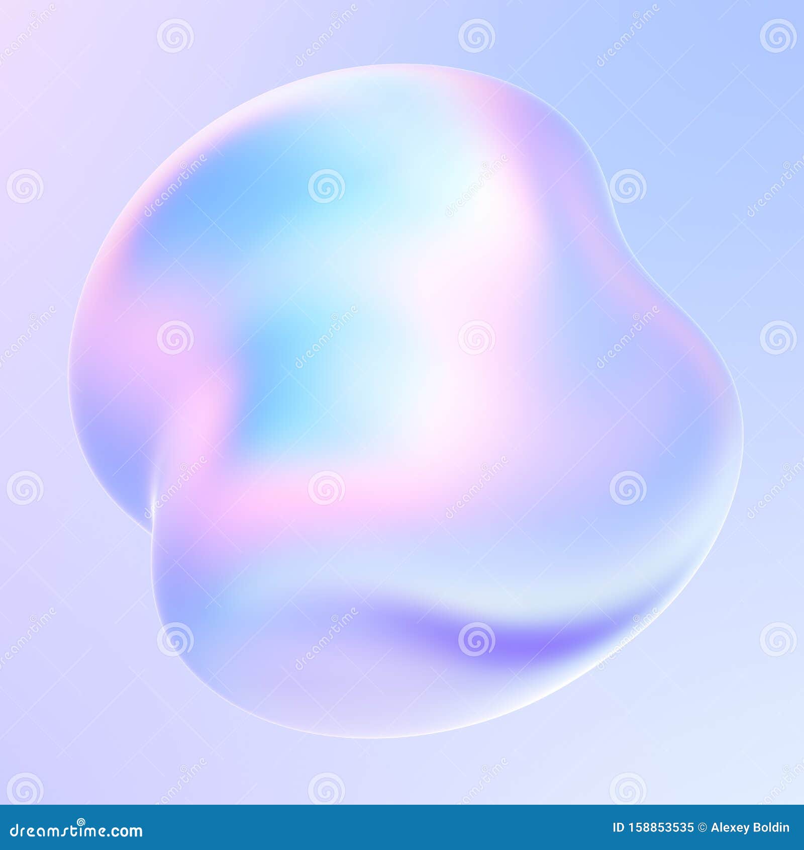 Fluid Design Element Holographic Liquid 3D Shape for Banners and ...