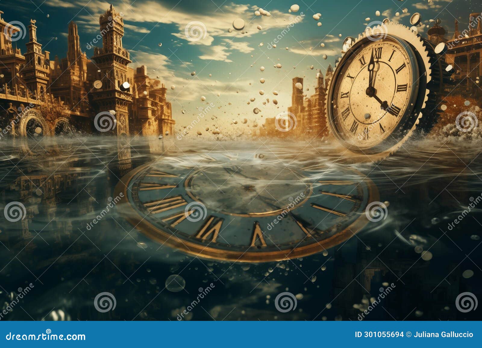 Fluid dimension of time stock photo. Image of dissolution - 301055694