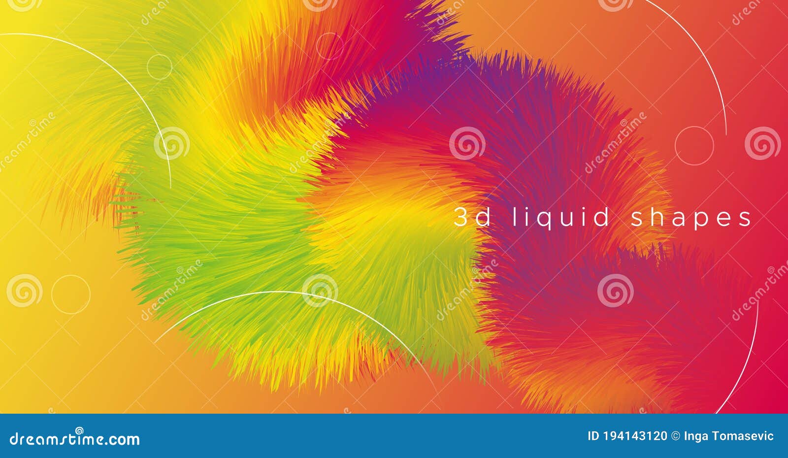 Fluid Dynamics. 3d Design. Gradient Concept. Stock Illustration ...
