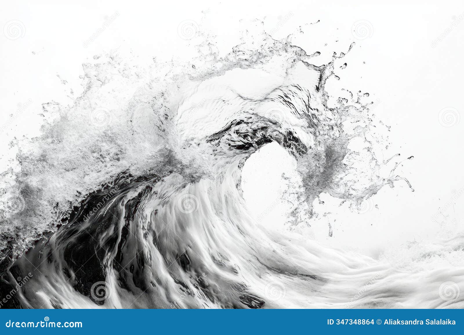 Fluid Dynamics, Fascinating Swirling Water Splash Patterns Against a ...