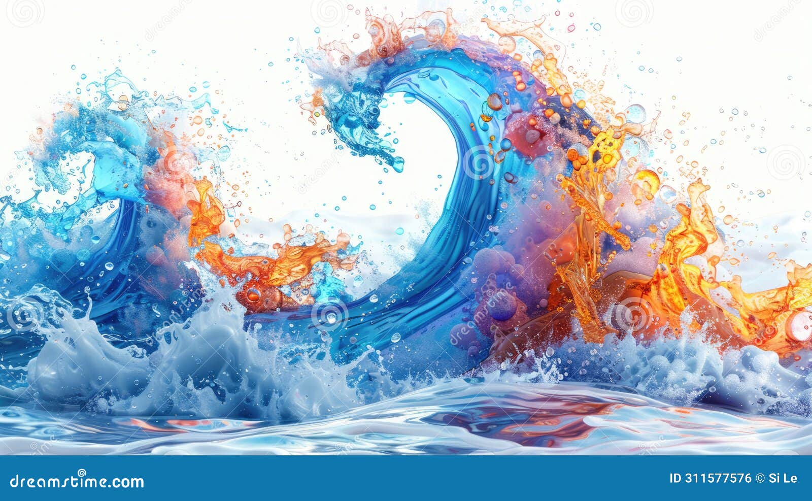 Fluid Dynamics: Isolated Water Wave Splash in AI-Generated PNG ...