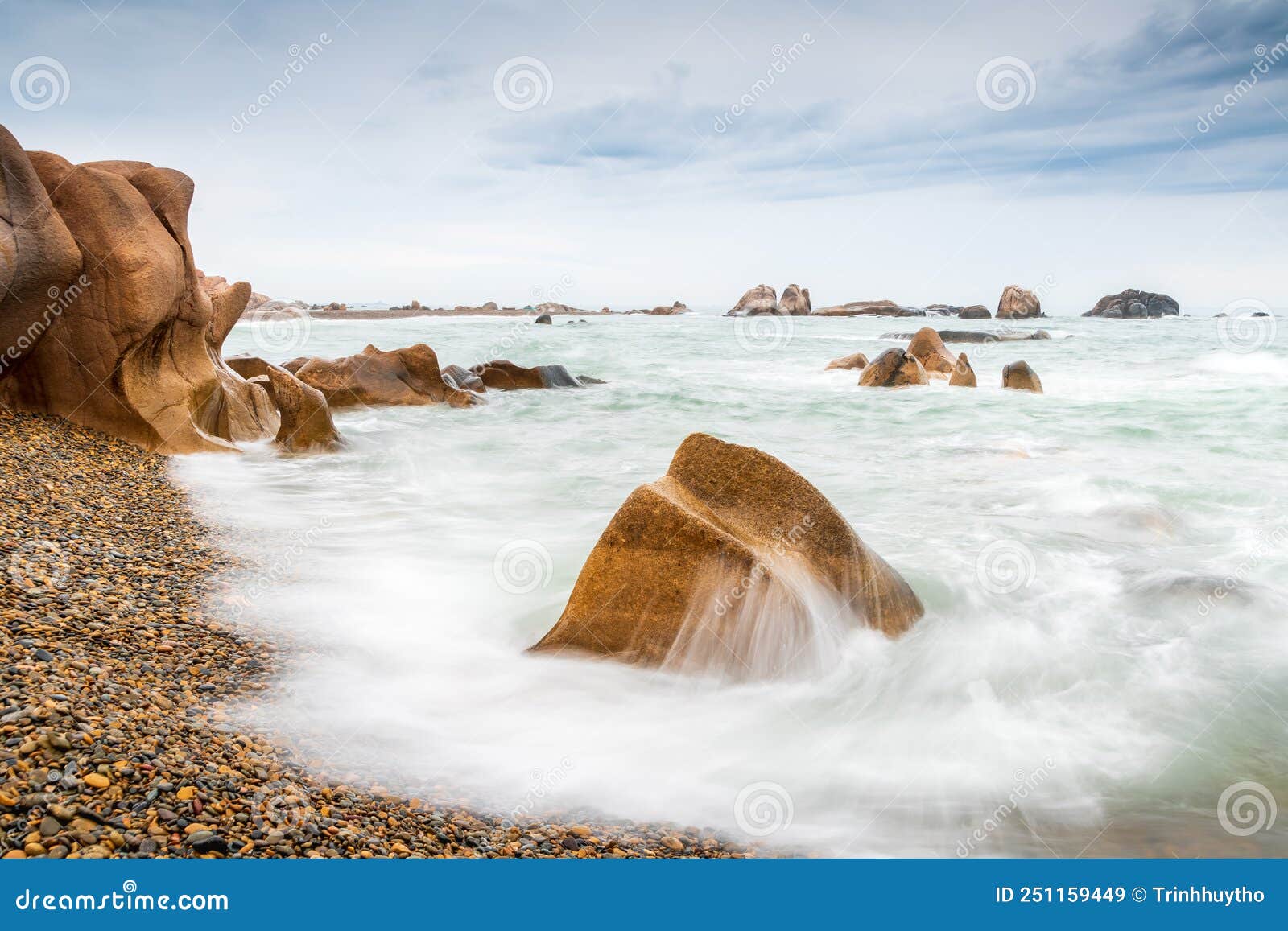 Waves on the Rocks in the Center of Vietnam Stock Image - Image of ...