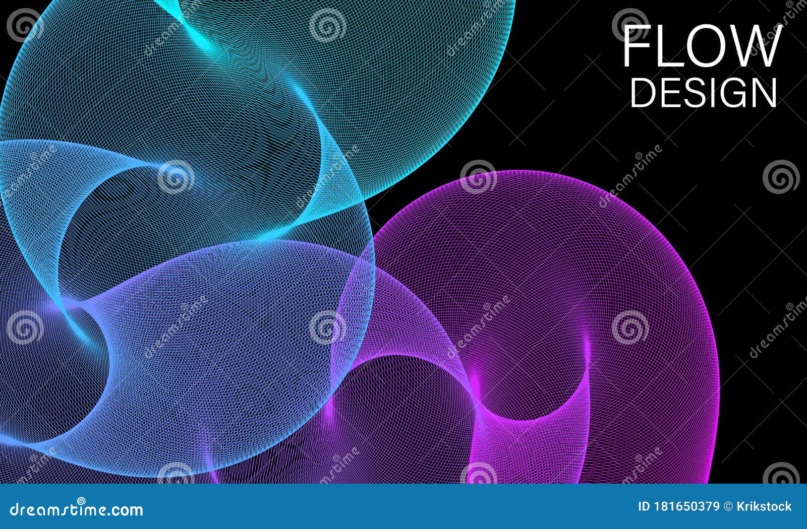 Fluid Flow. Abstract 3d Shape. Flow Wave. Vector. Stock Vector ...
